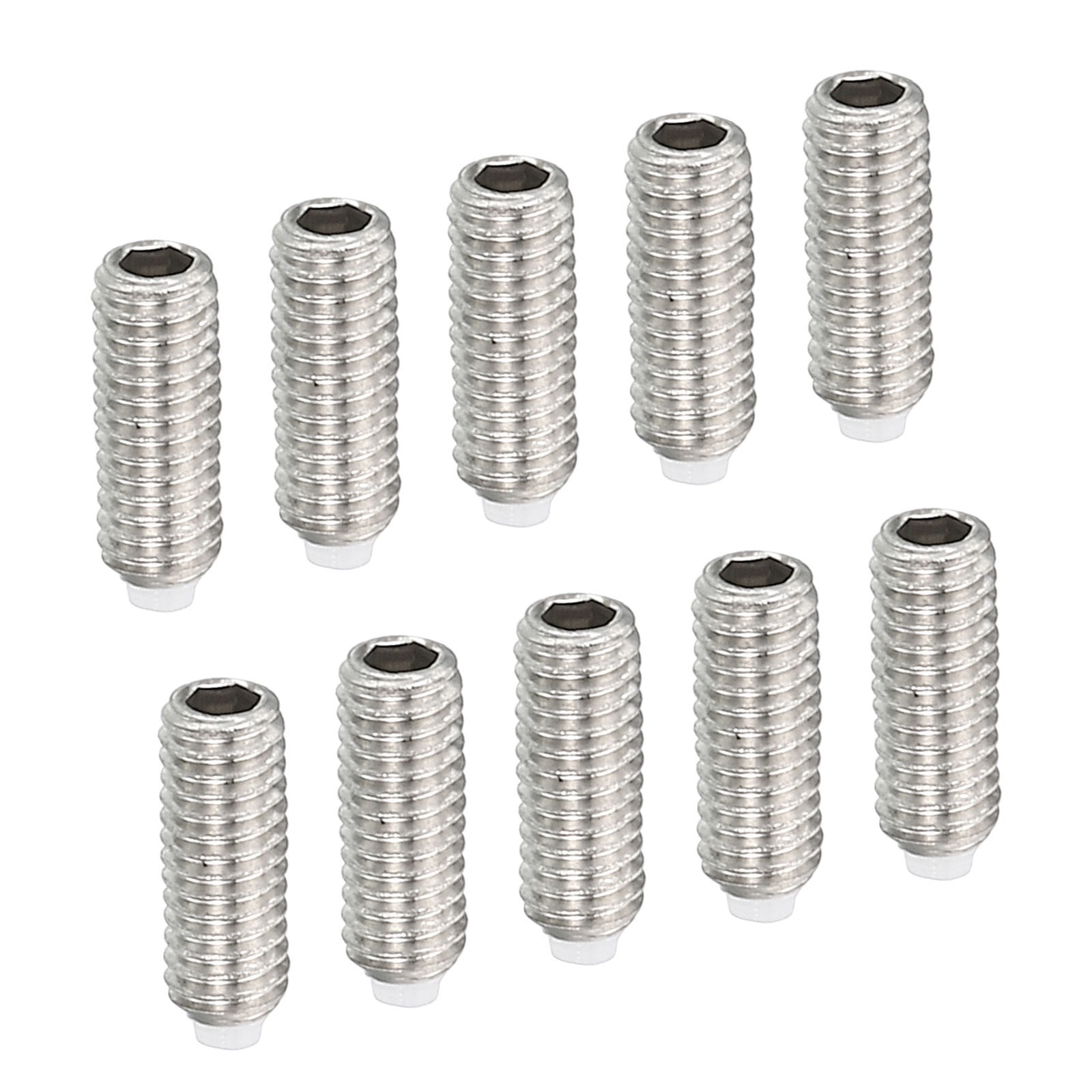 Uxcell M3x8mm 304 Stainless Steel Grub Screw Metric Hex Socket Head ...