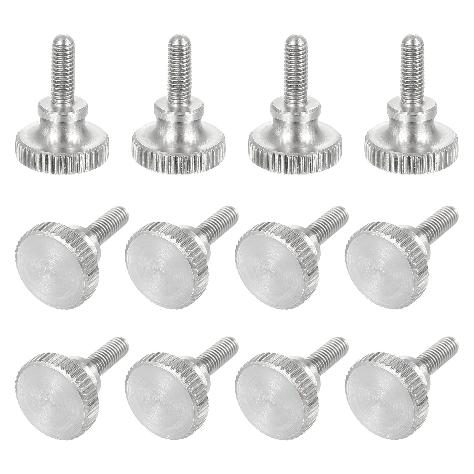 Uxcell M3x8mm Knurled Thumb Screws, 304 Stainless Steel Diamond Head ...