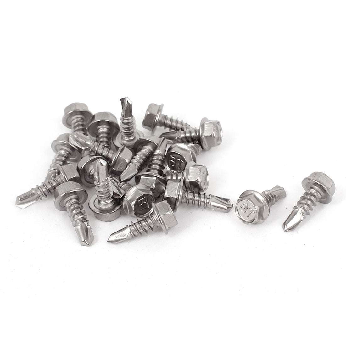 Uxcell M4.2x13mm Stainless Steel Hex Head Self Drilling Tapping Screws ...