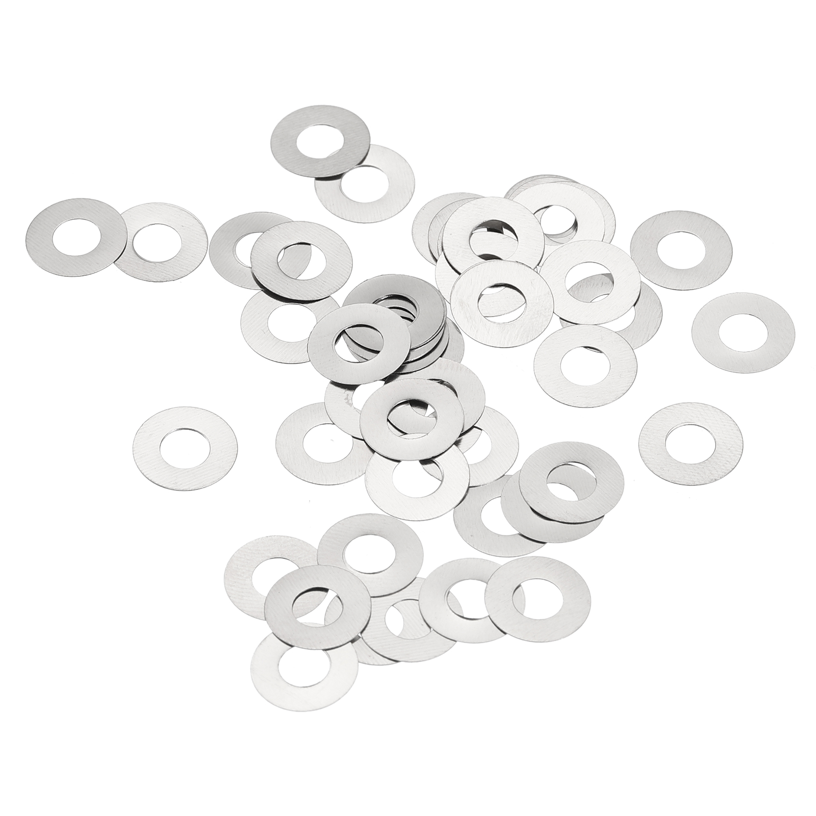 Uxcell M4 304 Stainless Steel Flat Washers, 4x8x0.1mm Ultra Thin Flat ...