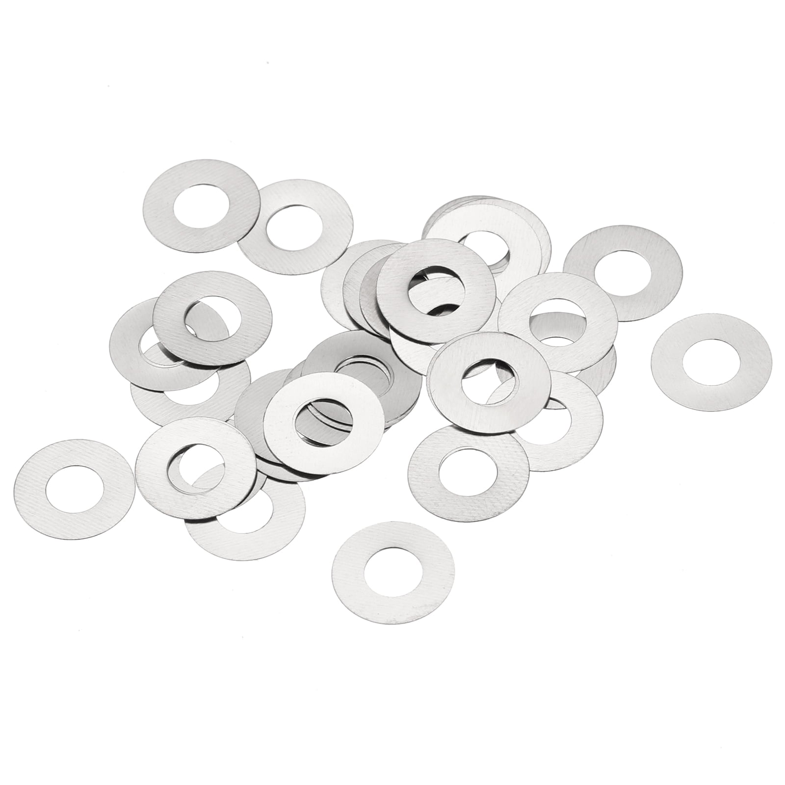 Uxcell M4 304 Stainless Steel Flat Washers, 4x8x0.1mm Ultra Thin Flat ...