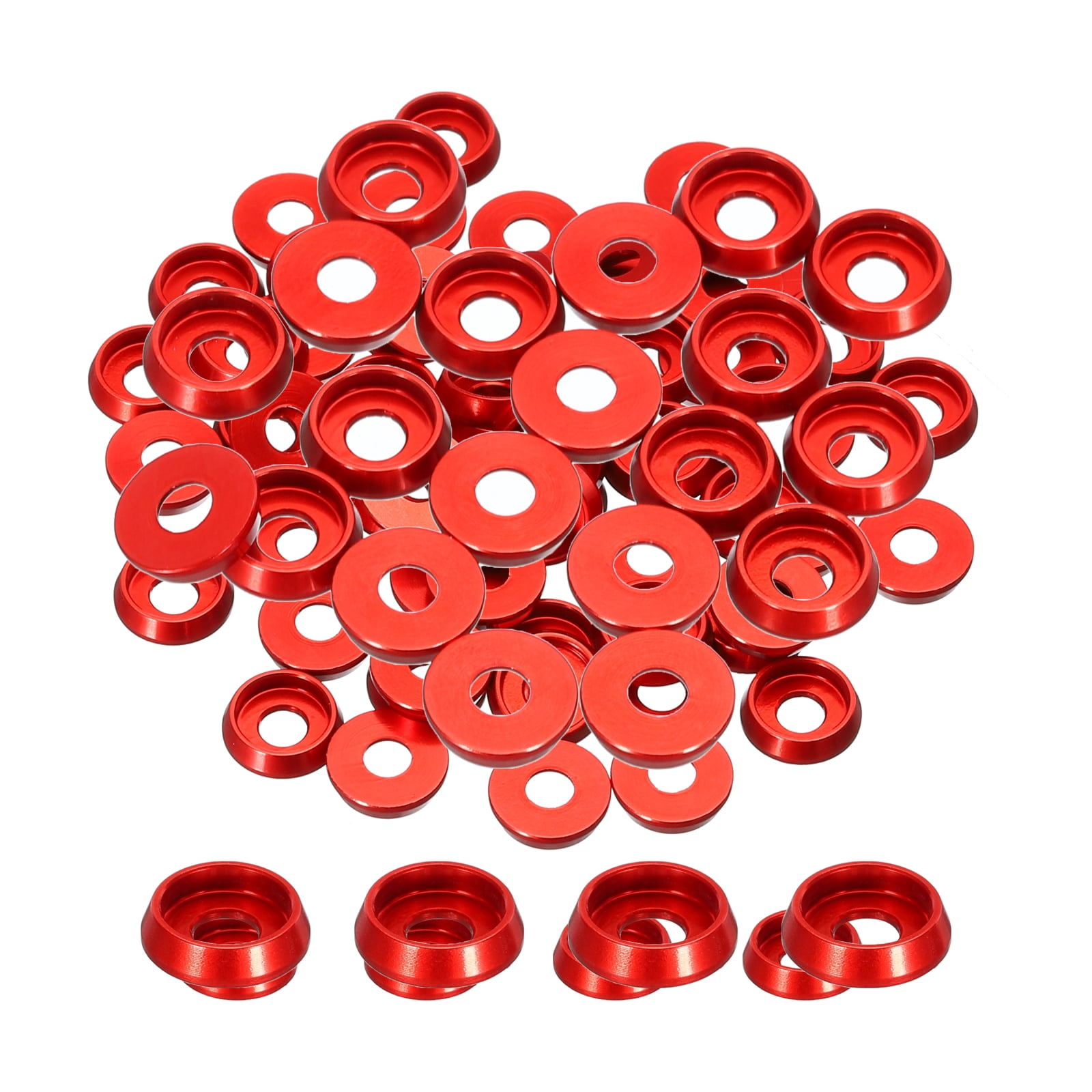 Uxcell M4 Cone Cup Countersunk Washers,Hole Dia 3mm/0.12" Anodized ...