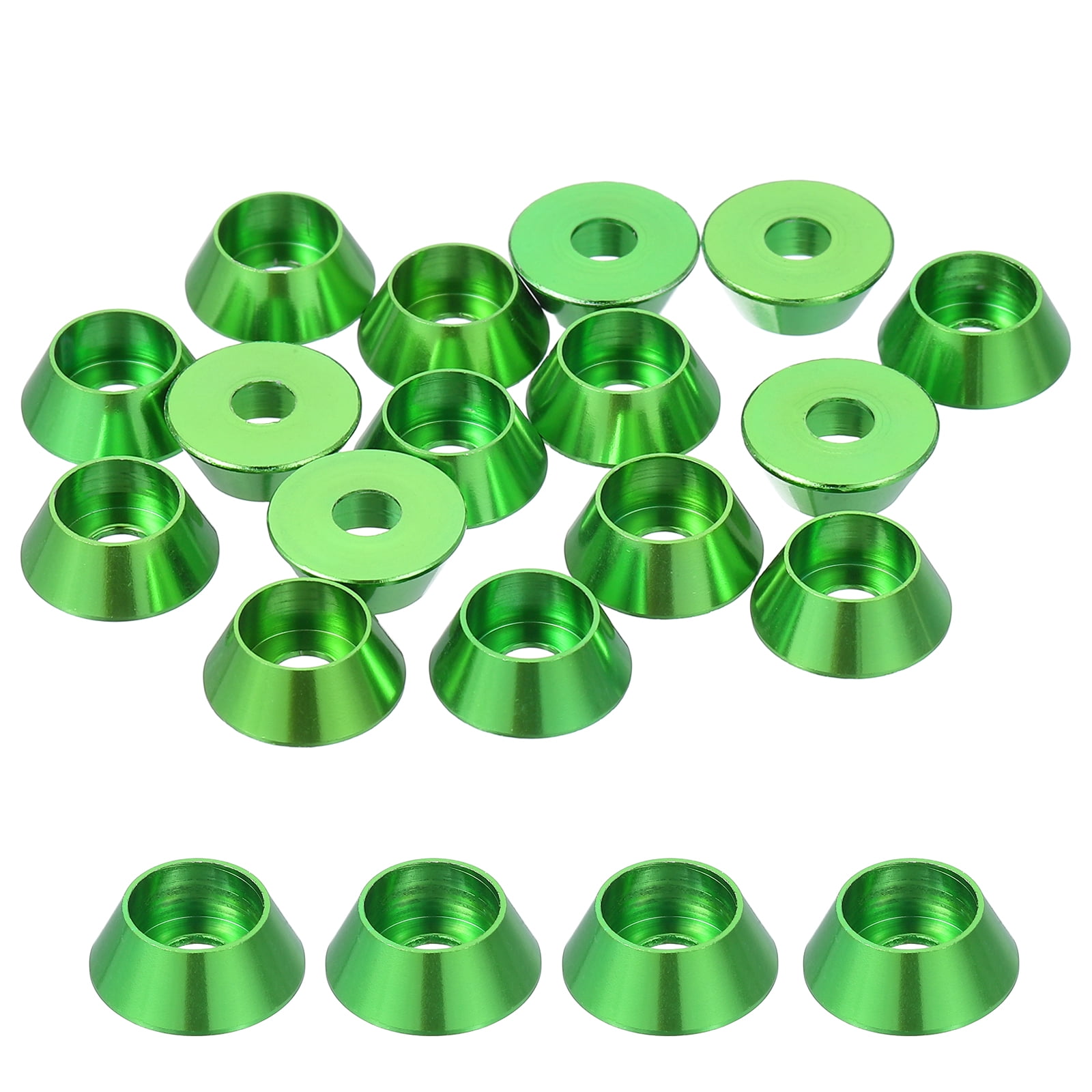 Uxcell M4 Cone Cup Washers, Anodized Aluminum Gaskets Cup Head Washer ...
