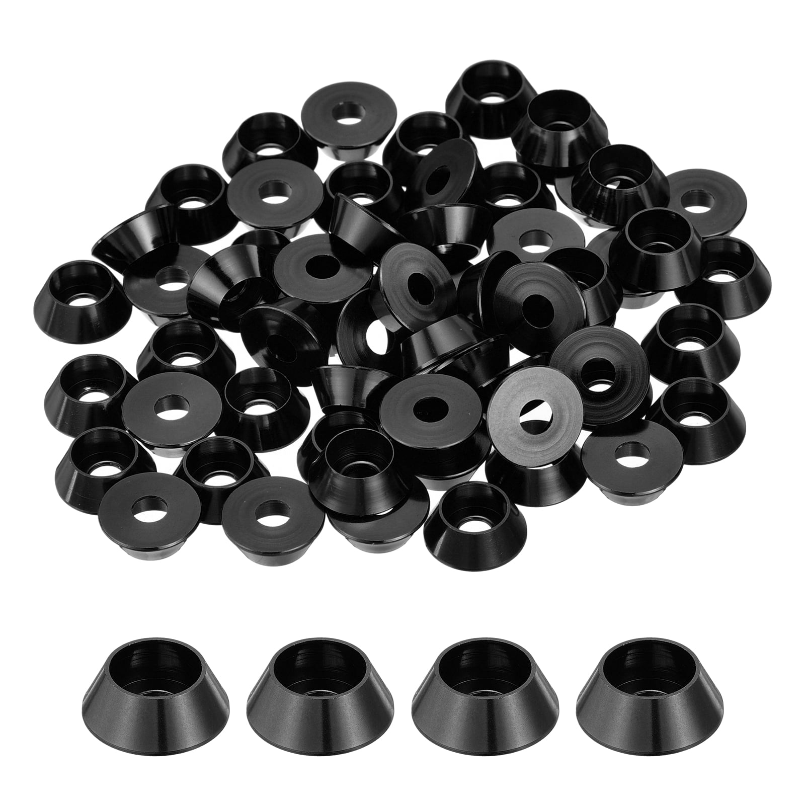 Uxcell M4 Cone Cup Washers, Anodized Aluminum Gaskets for RC/FPV/PC ...