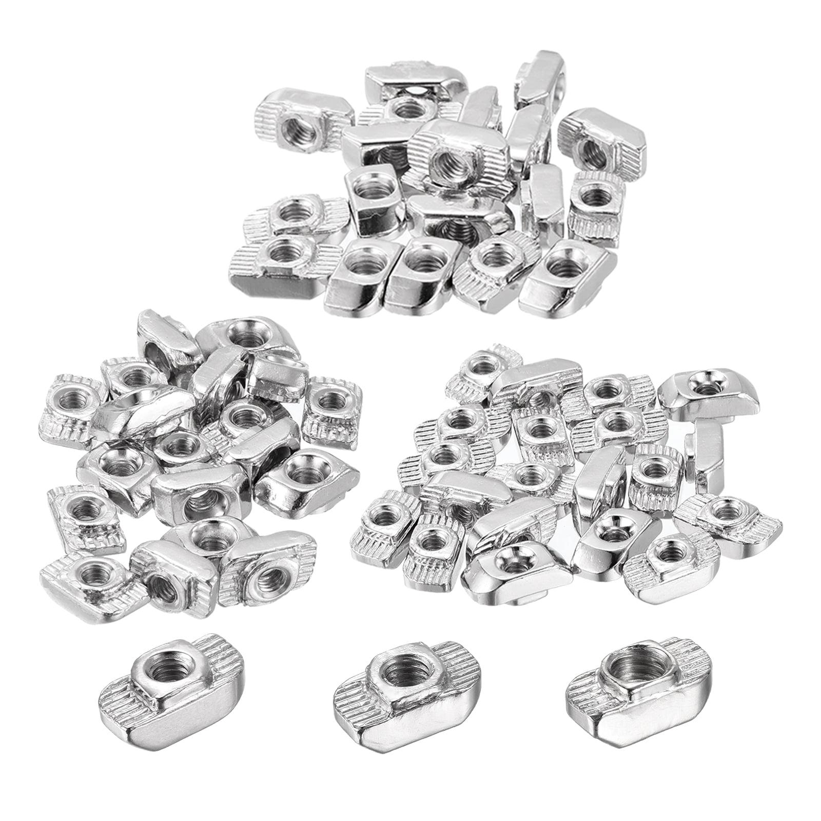 Uxcell M4/M5/M6 60Pcs T Nut Sliding T Slot Nut Fastener Carbon Steel ...