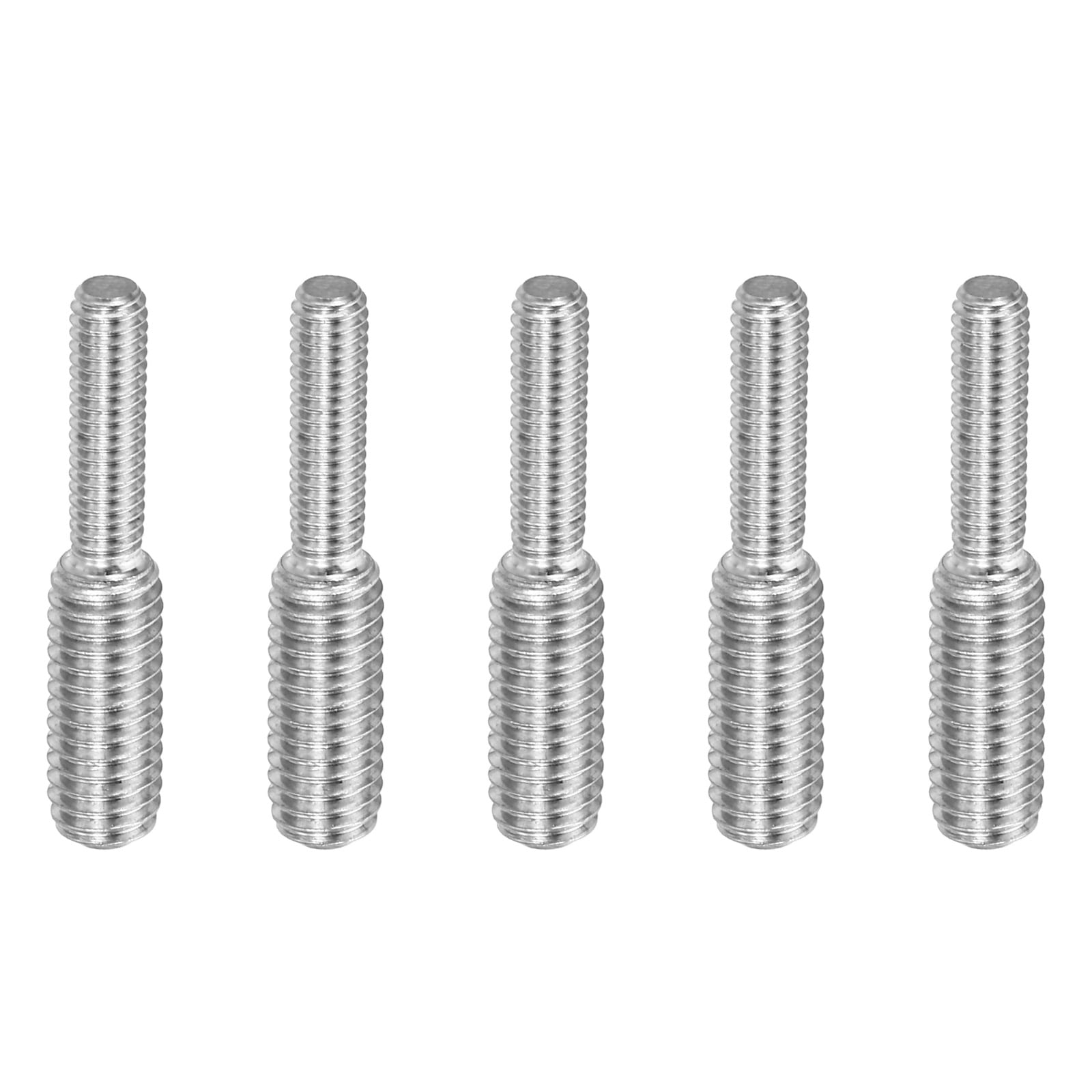 Uxcell M4*M6*30mm Double End Threaded Stud Screw Bolt, 5 Pack 304 Stainless - Walmart.com