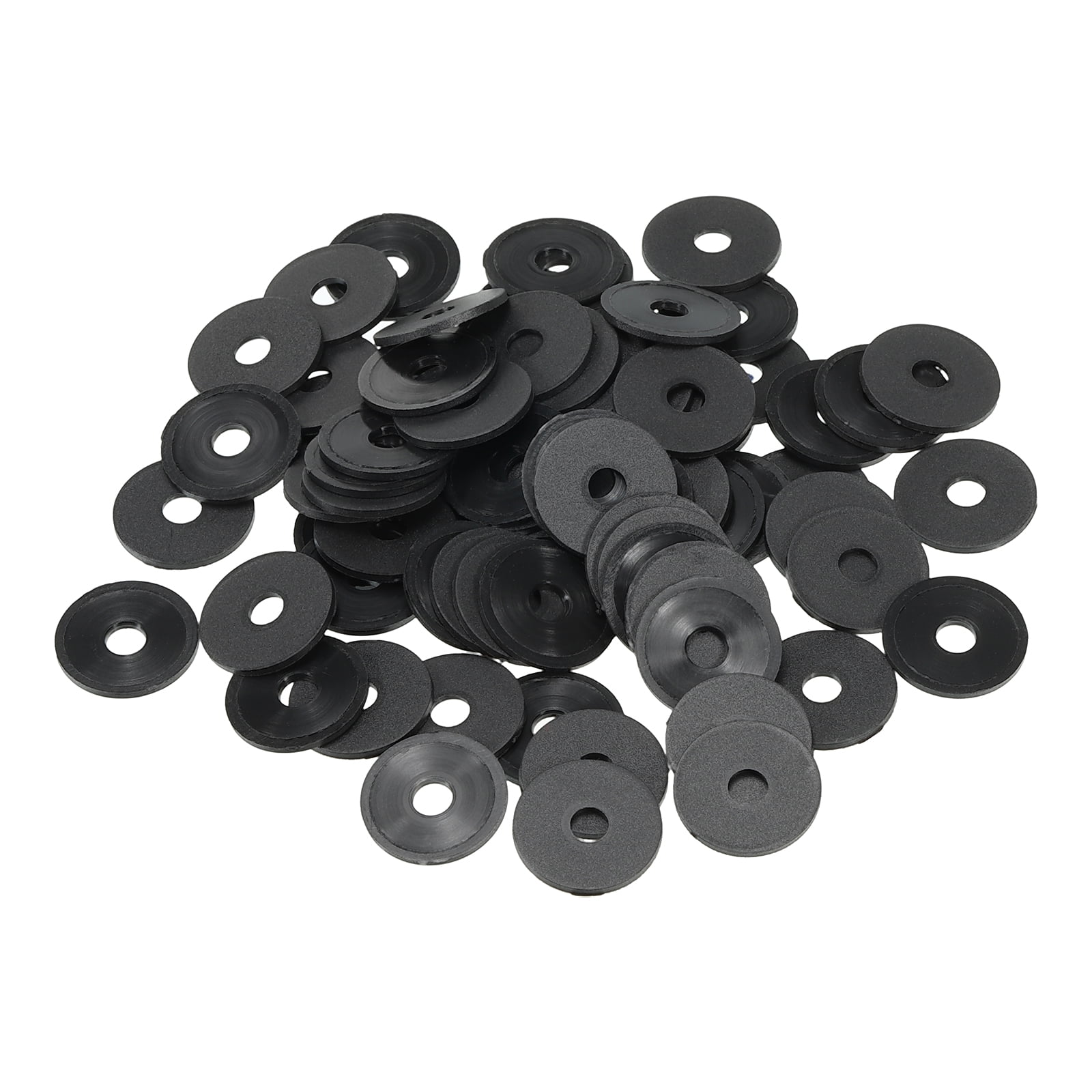 Uxcell M4 Nylon Flat Washer, 200 Pack 4mm ID 15mm OD 1mm Thick Sealing ...