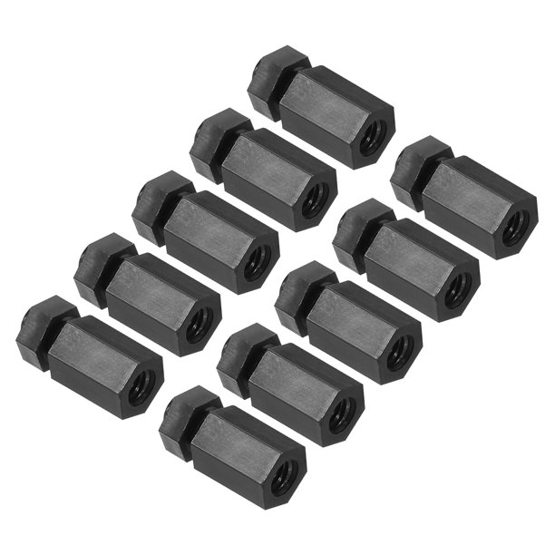 Uxcell M4 Nylon Hex Standoff Screws Nuts, 1Set/100Pack PCB Male Female ...