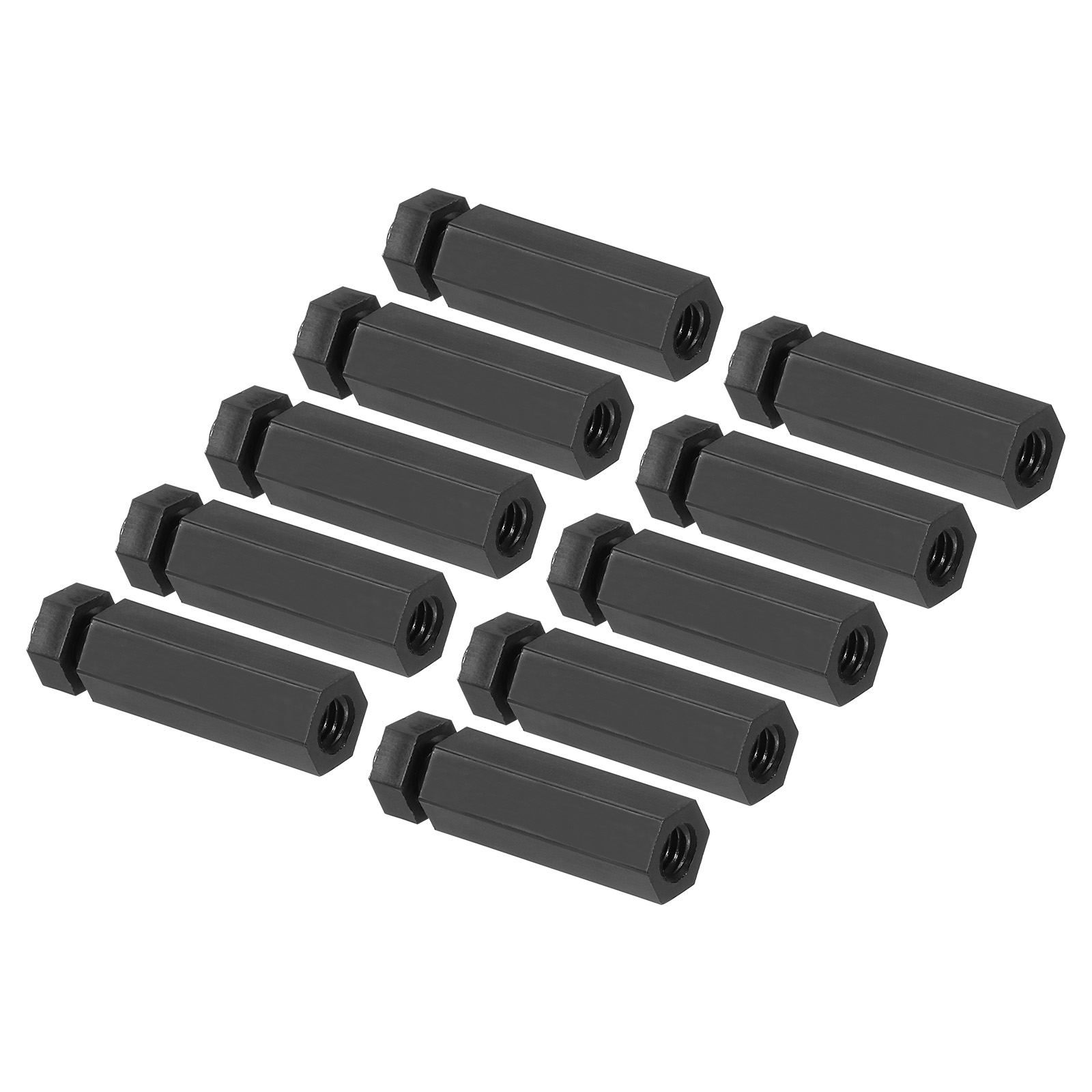 Uxcell M4 Nylon Hex Standoff Screws Nuts, 1Set/100Pack PCB Male Female Threaded Kit for ...