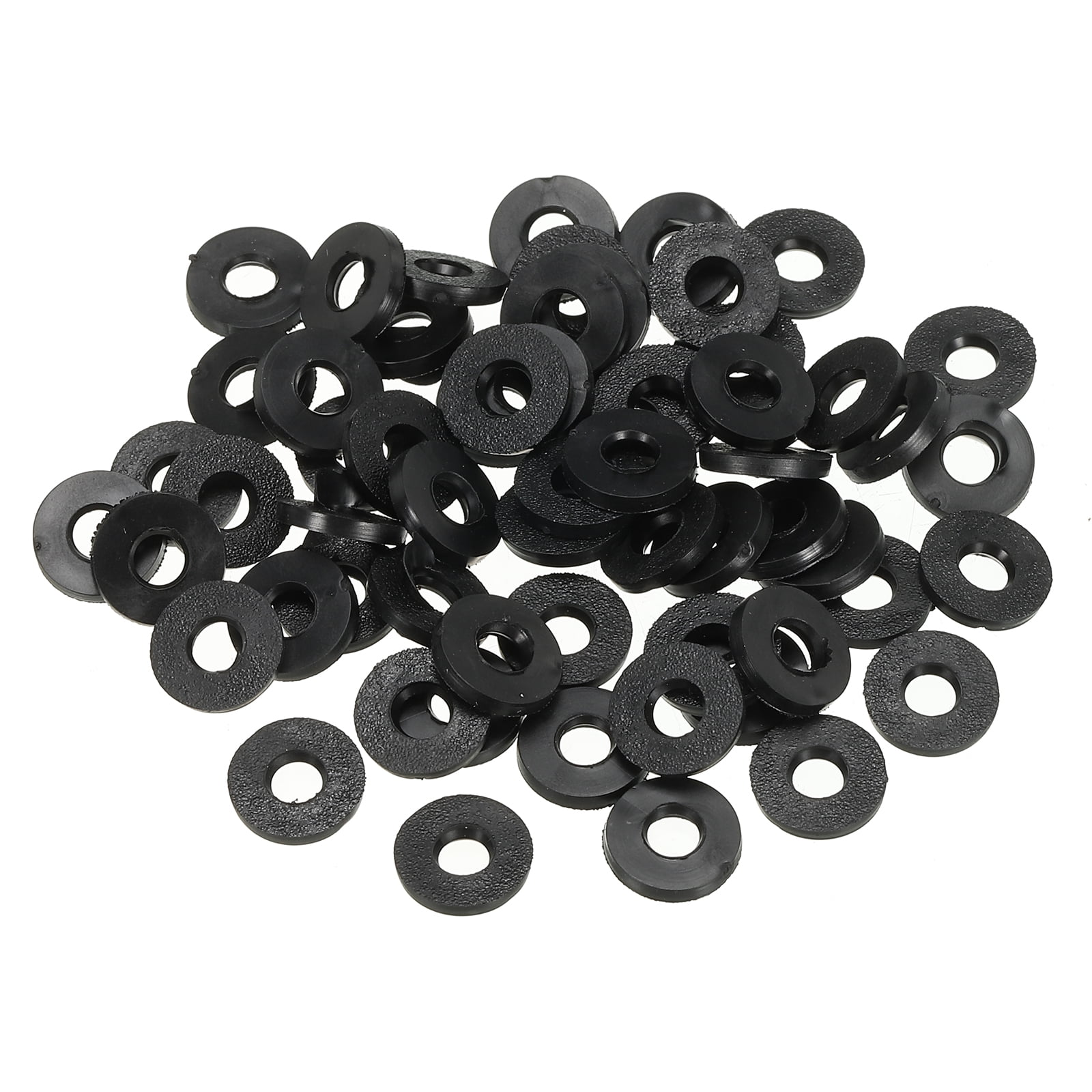 Uxcell M4 Rubber Flat Washer, 60 Pack 4mm ID 9mm OD Sealing Gasket Ring ...