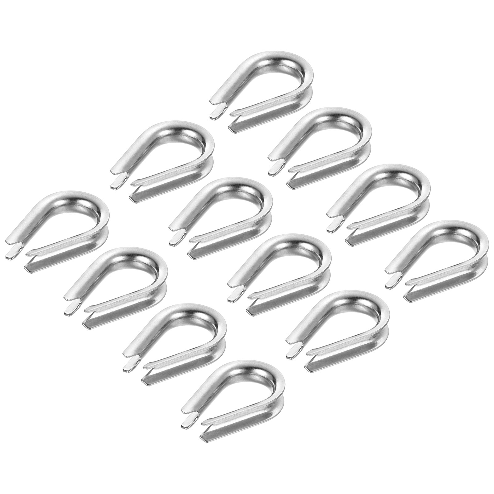 Uxcell M4 Stainless Steel Thimble, 50 Pack Wire Rope Thimbles for 5/32 ...