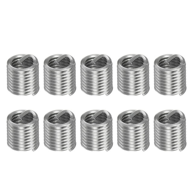 Uxcell M4 x 0.7 2D 8mm 304 Stainless Steel Wire Thread Insert Threaded ...