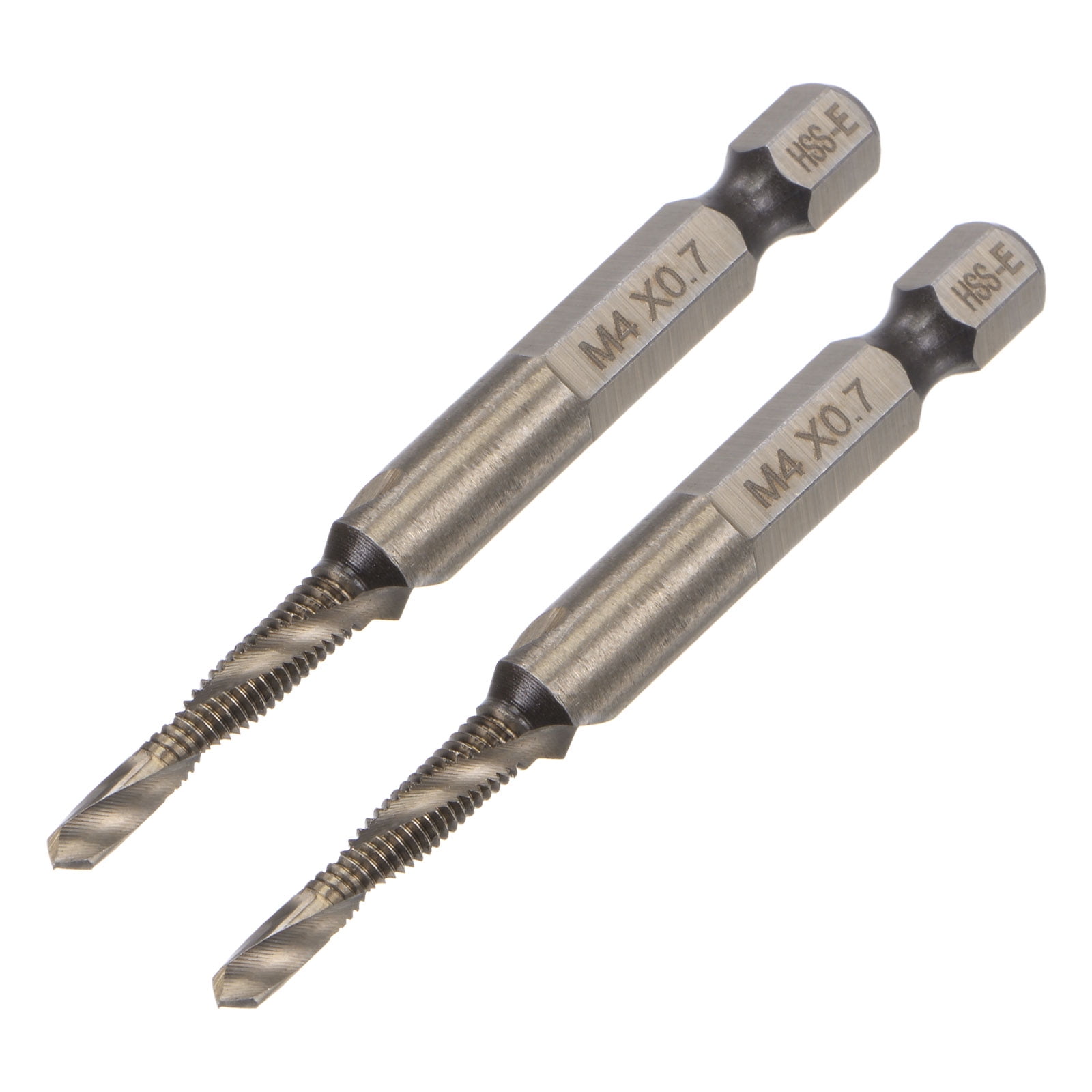 Uxcell M4 x 0.7 Titanium Coated High Speed Steel 6542 Combination Drill ...