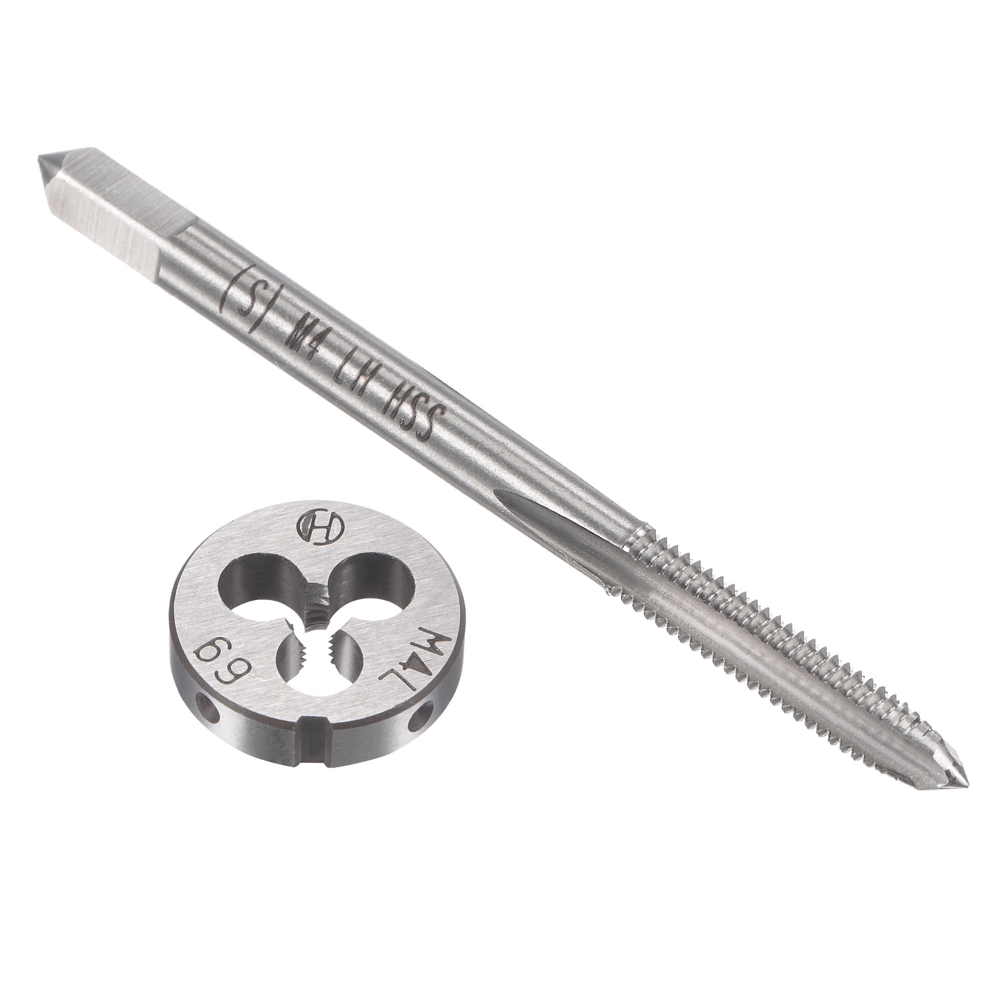Uxcell M4 x 0.7mm Metric Left Hand Tap and Die Set Machine Thread Tap ...