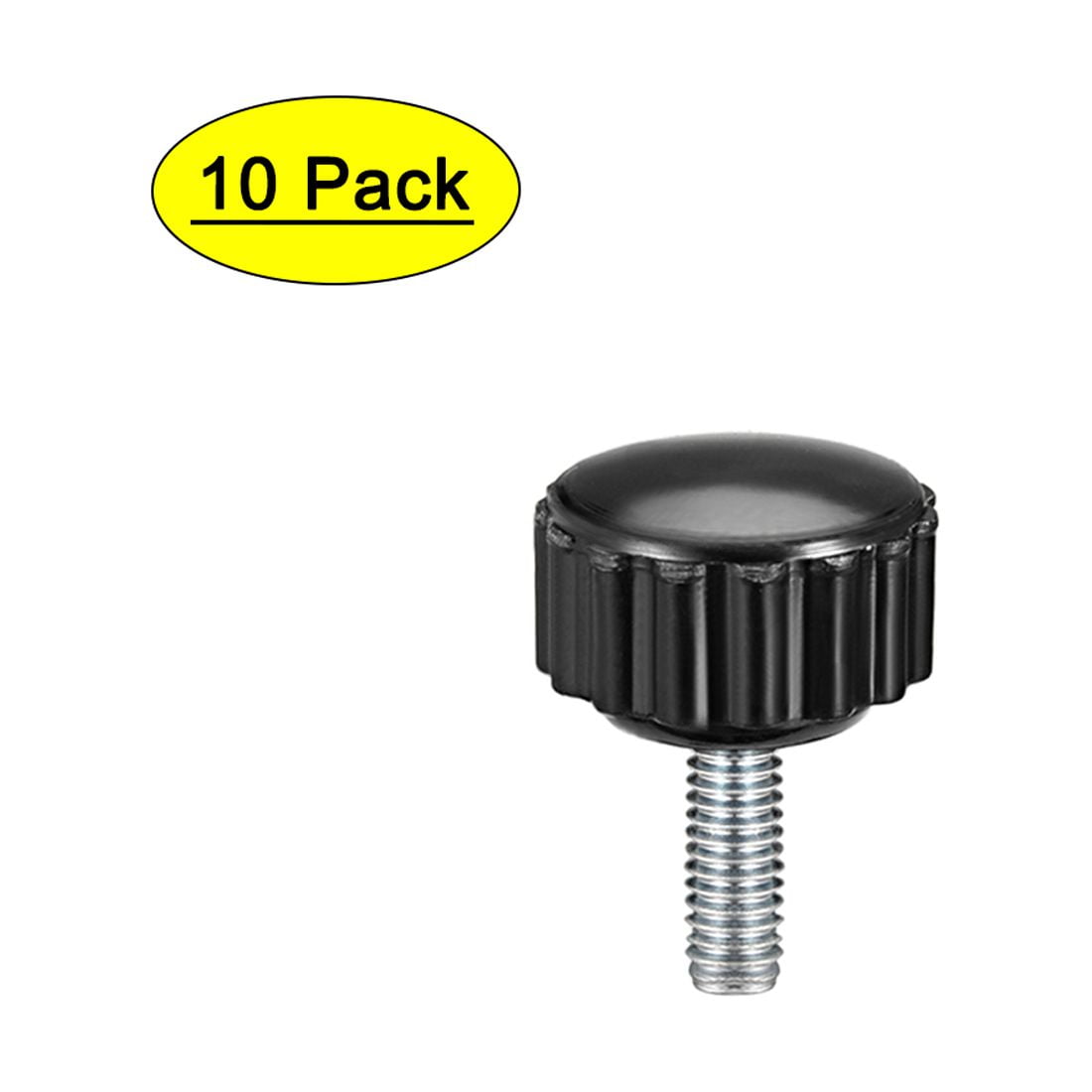 Uxcell M4 x 10mm Male Thread 16mm Round Head Knurled Clamping Knobs 12 Pack - Walmart.com