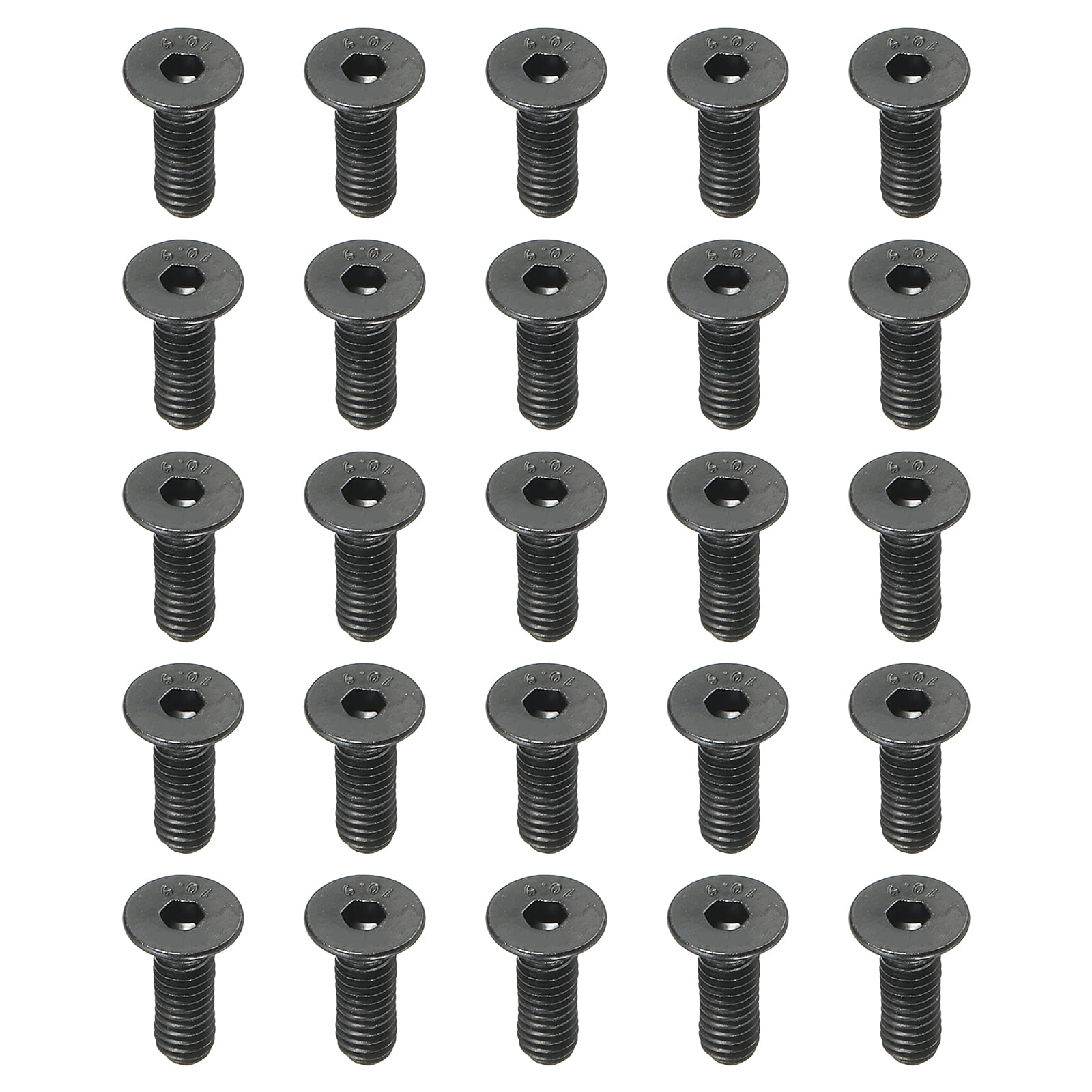 Uxcell 50 Pcs M4 x 12 mm Flat Countersunk Head Socket Cap Machine ...