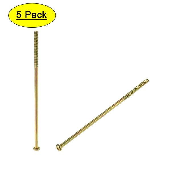 Uxcell M4 x 120mm / 4.72" Male Thread Phillips Pan Head Bolt Screw ...