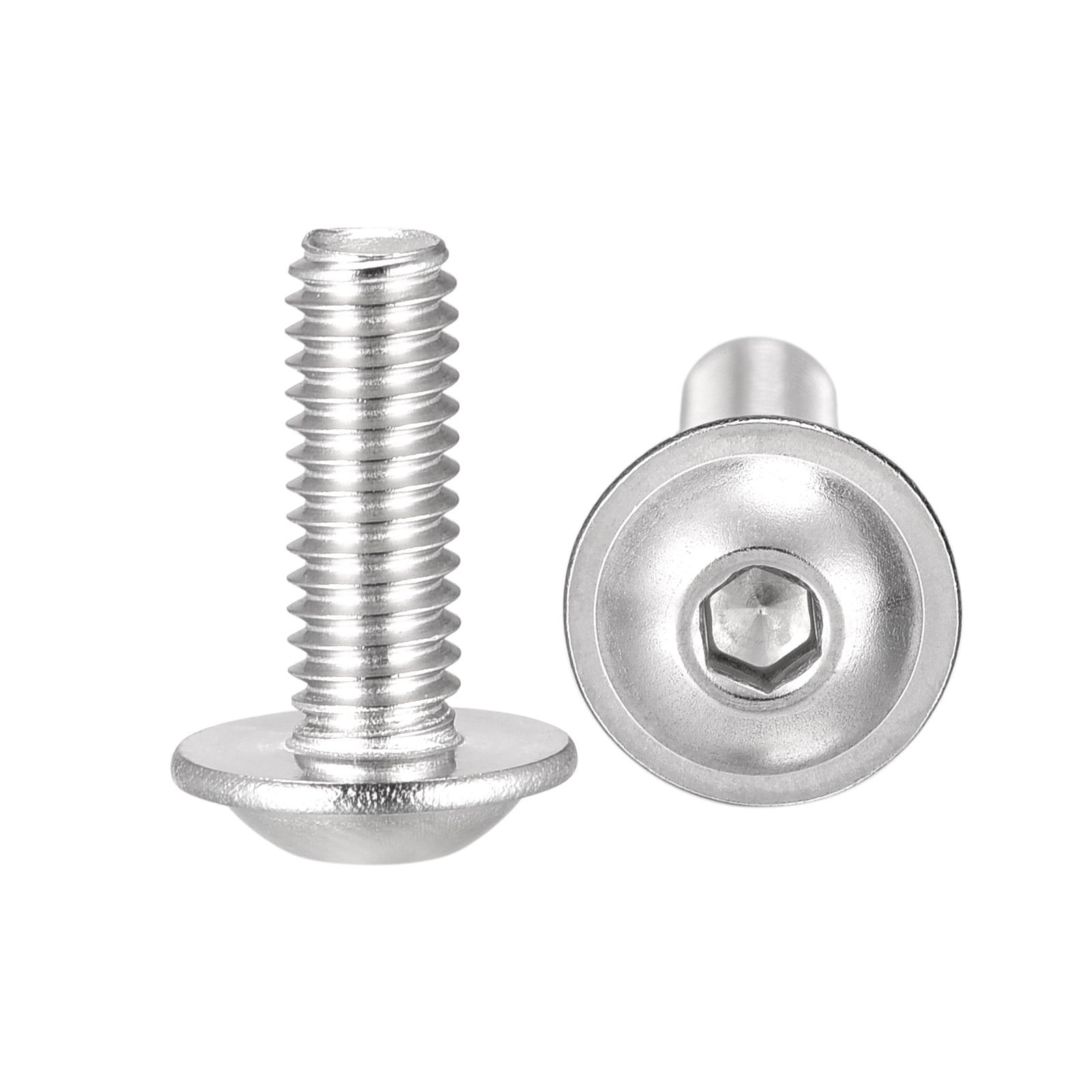 Uxcell M4 x 12mm 304 Stainless Steel Flanged Button Head Socket Cap ...