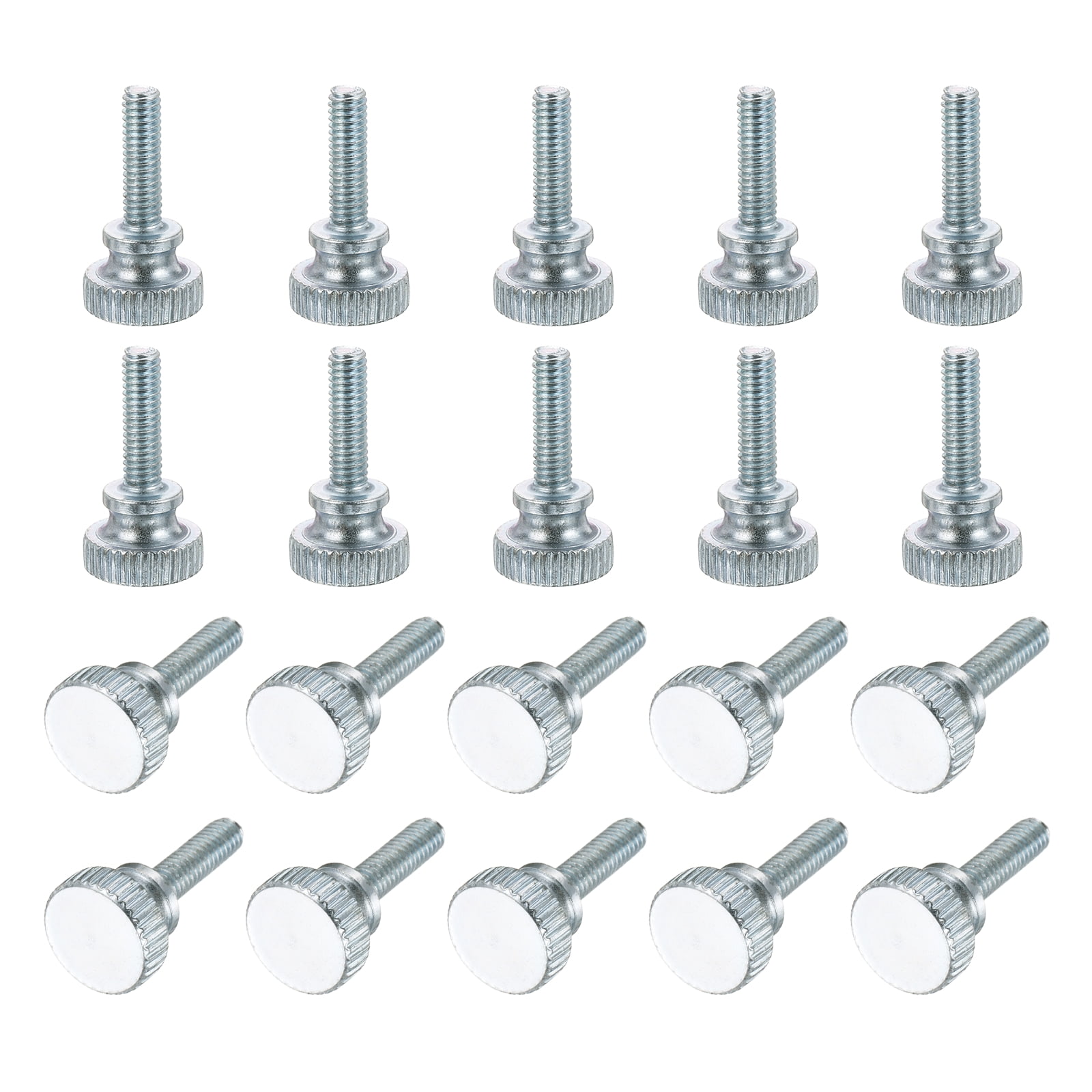 Uxcell M4 x 14mm Knurled Thumb Screws, 20Pcs Metric Knurled Head Bolts ...