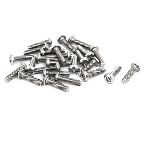 Uxcell M4 x 16mm 304 Stainless Steel Torx Security Pan Head Screws ...
