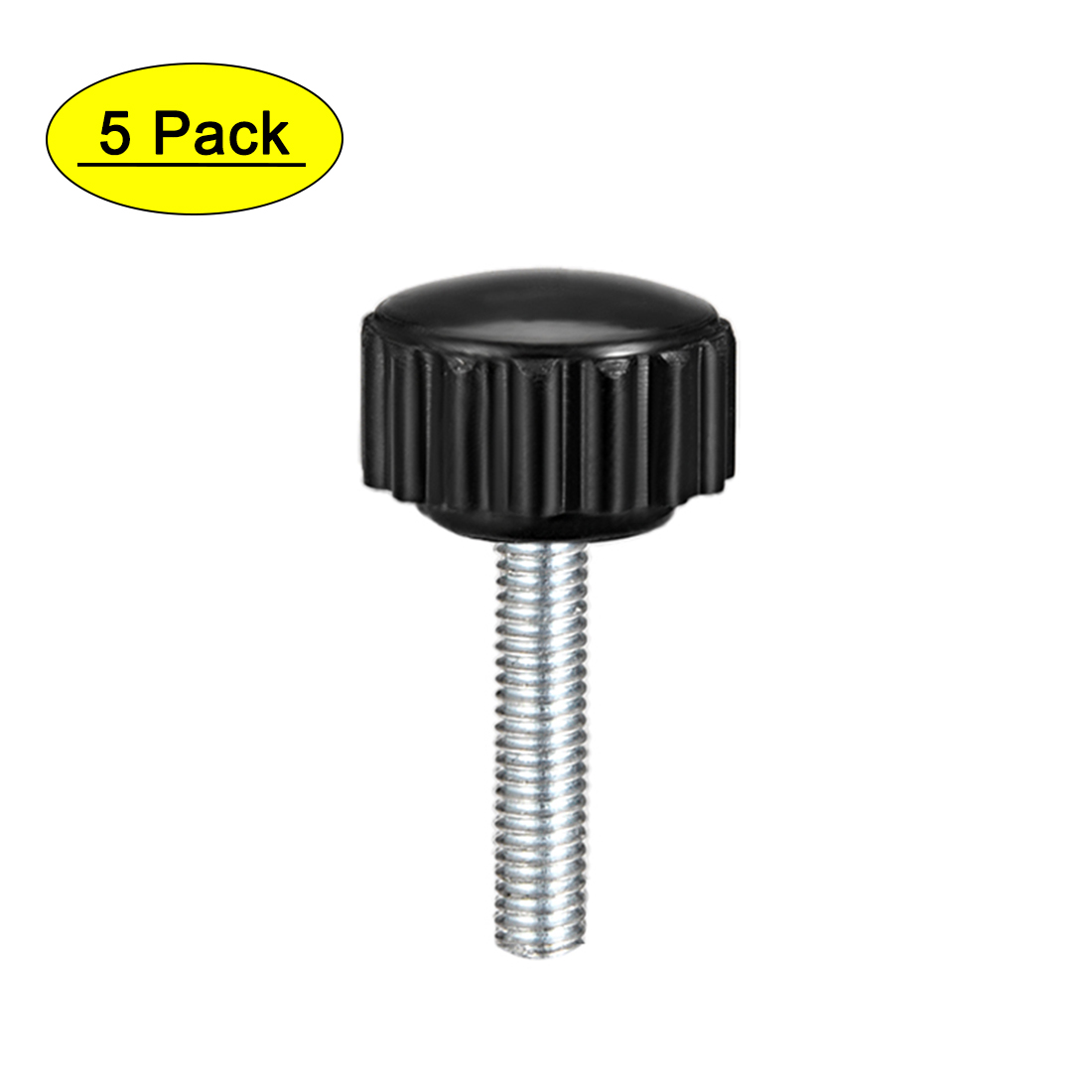 Uxcell M4 x 20mm Male Thread 16mm Round Head Knurled Clamping Knobs 5 ...