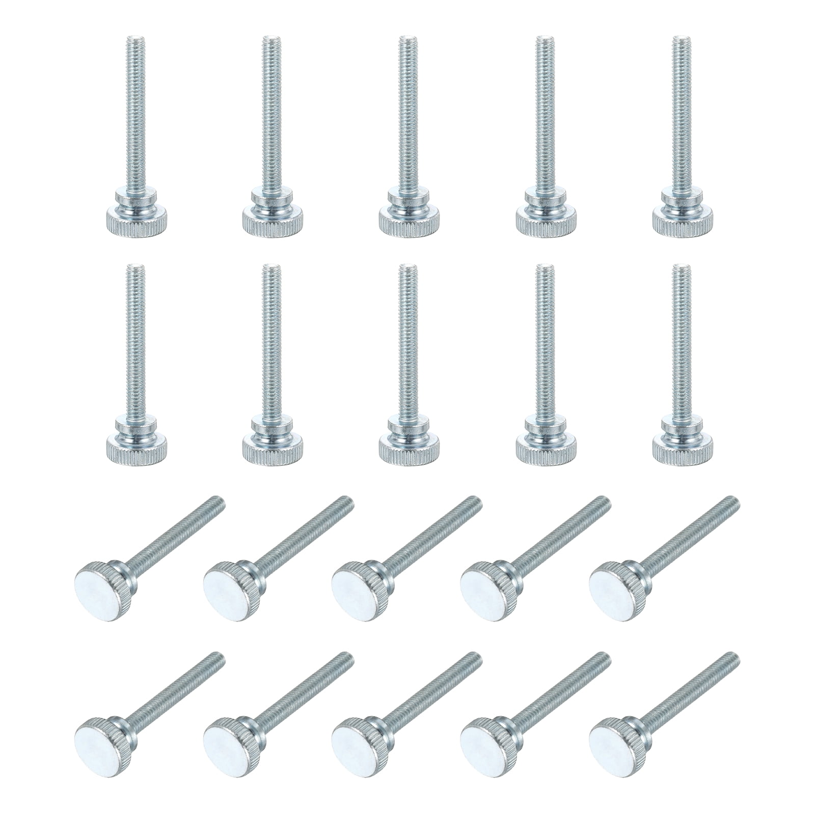 Uxcell M4 x 30mm Knurled Thumb Screws, 20Pcs Metric Knurled Head Bolts ...