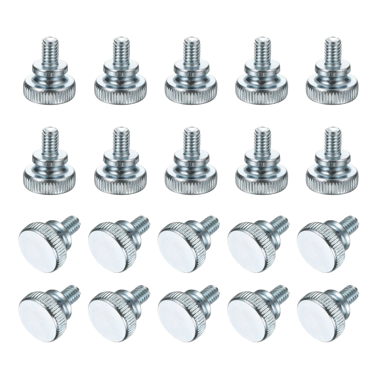 Uxcell M4 x 6mm 20Pcs Knurled Thumb Screws with Shoulder Grip Knobs for ...