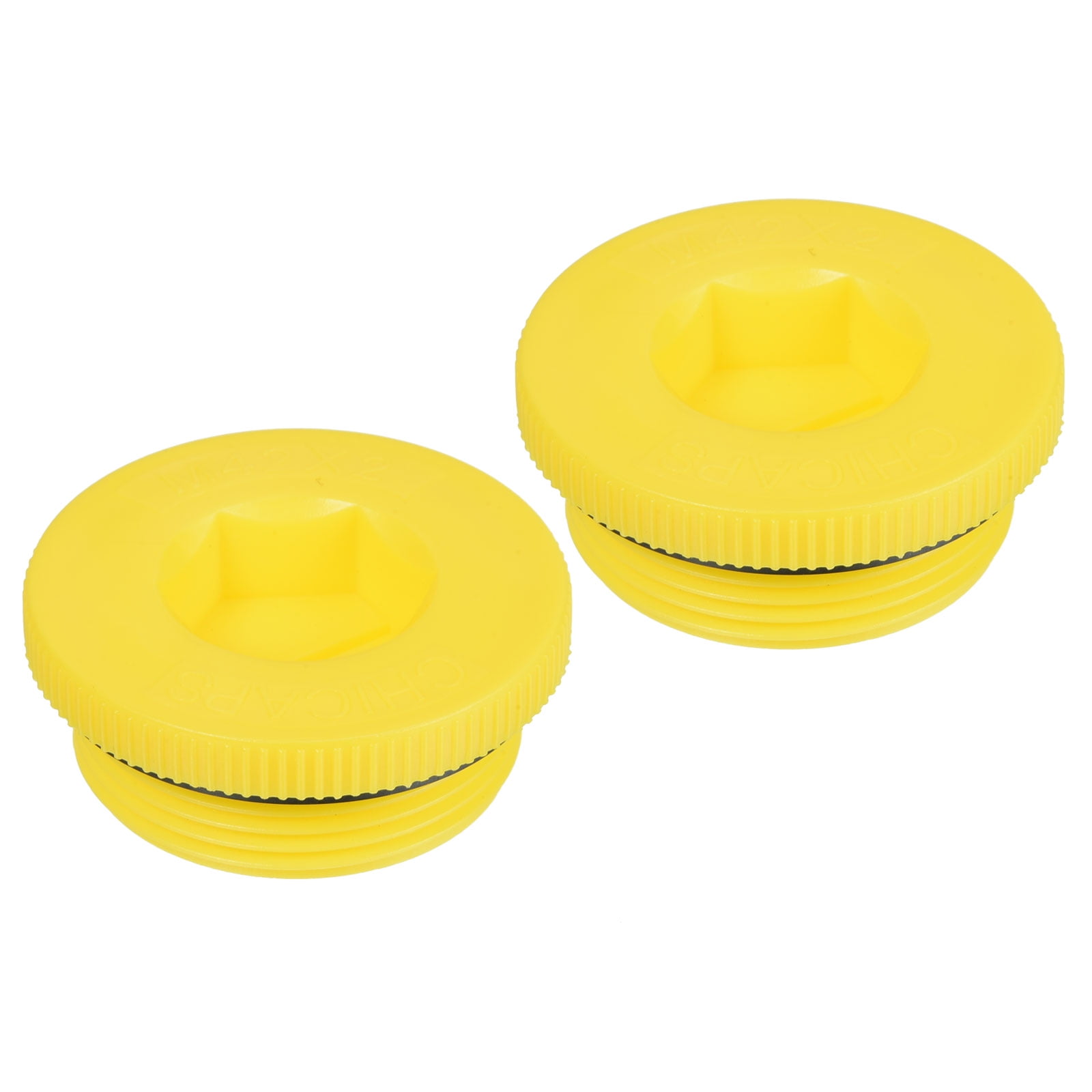 Uxcell M42x2 Hold Plugs Plastic Male Threaded Hex Socket End Cap ...