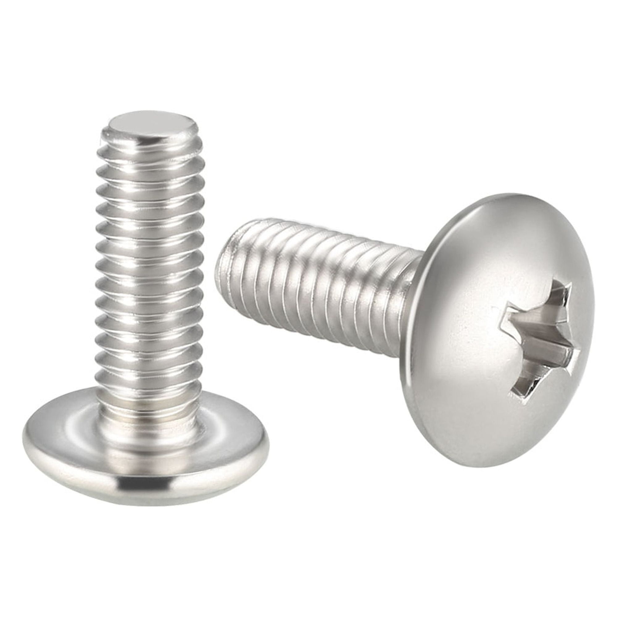 Uxcell M4x0.47'' Machine Head Screw Fasteners Bolts 304 Stainless Steel ...