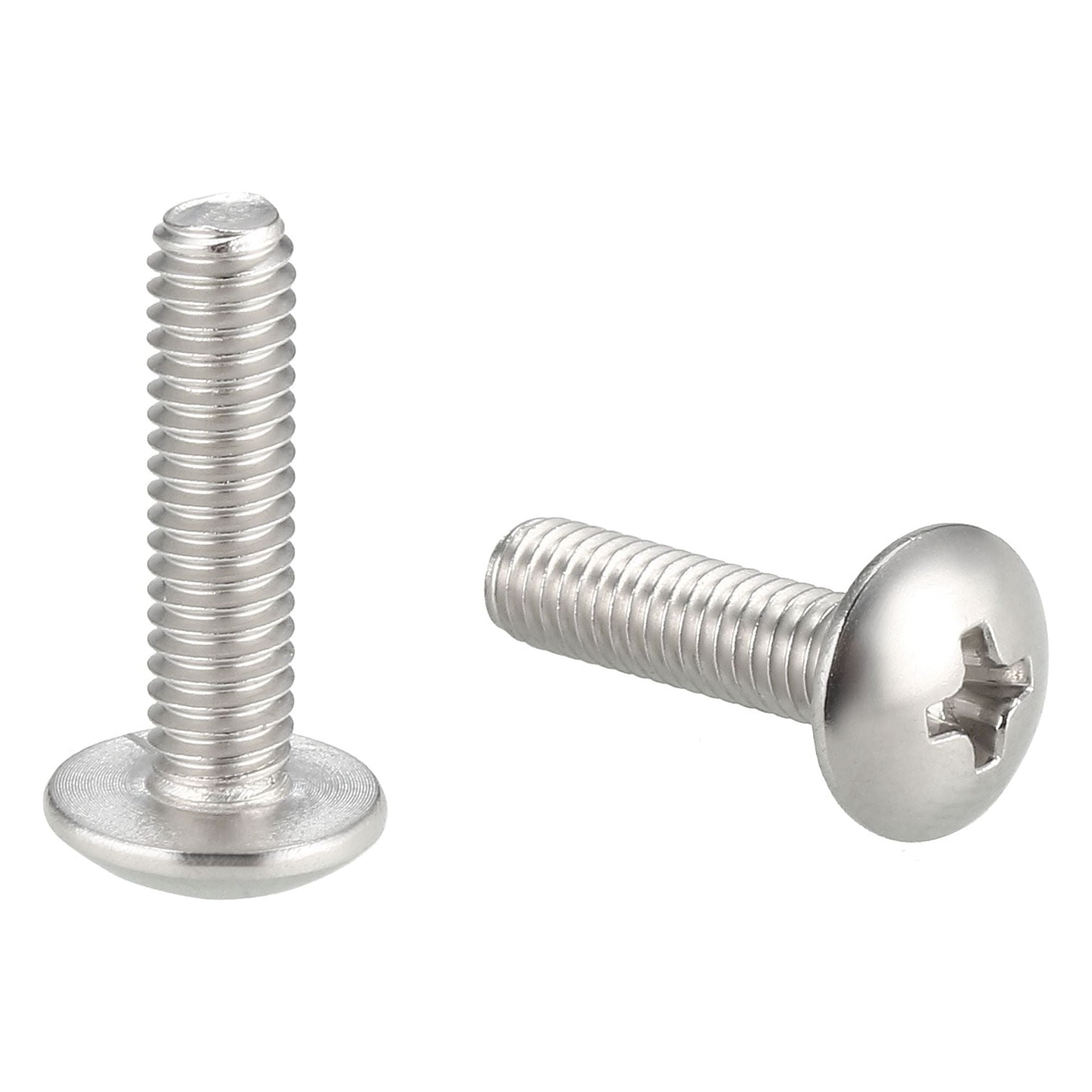 Uxcell M4x0.63'' Machine Head Screw Fasteners Bolts 304 Stainless Steel ...