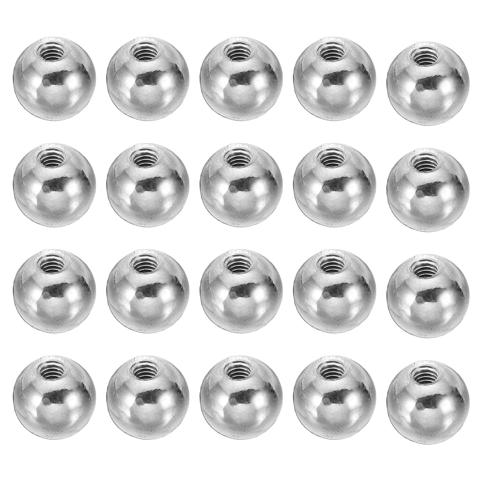 Uxcell M4x0.7 Ball Nuts Knob, 20 Pack Steel Drilling Ball Caps Blind ...