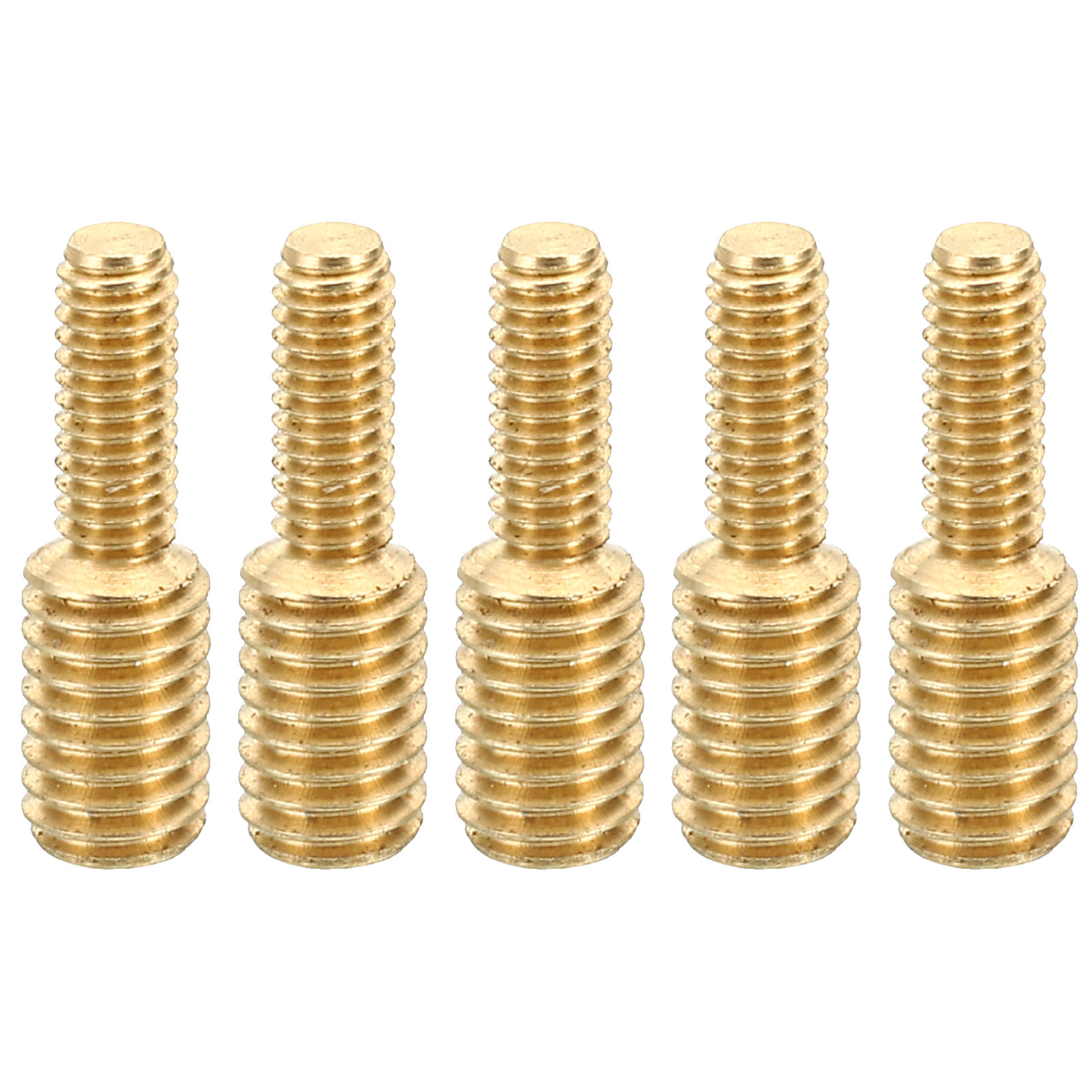 Uxcell M4x0.7 to M6x1 Double End Stud Screw Bolt, 5pcs Brass Rod Bolts ...