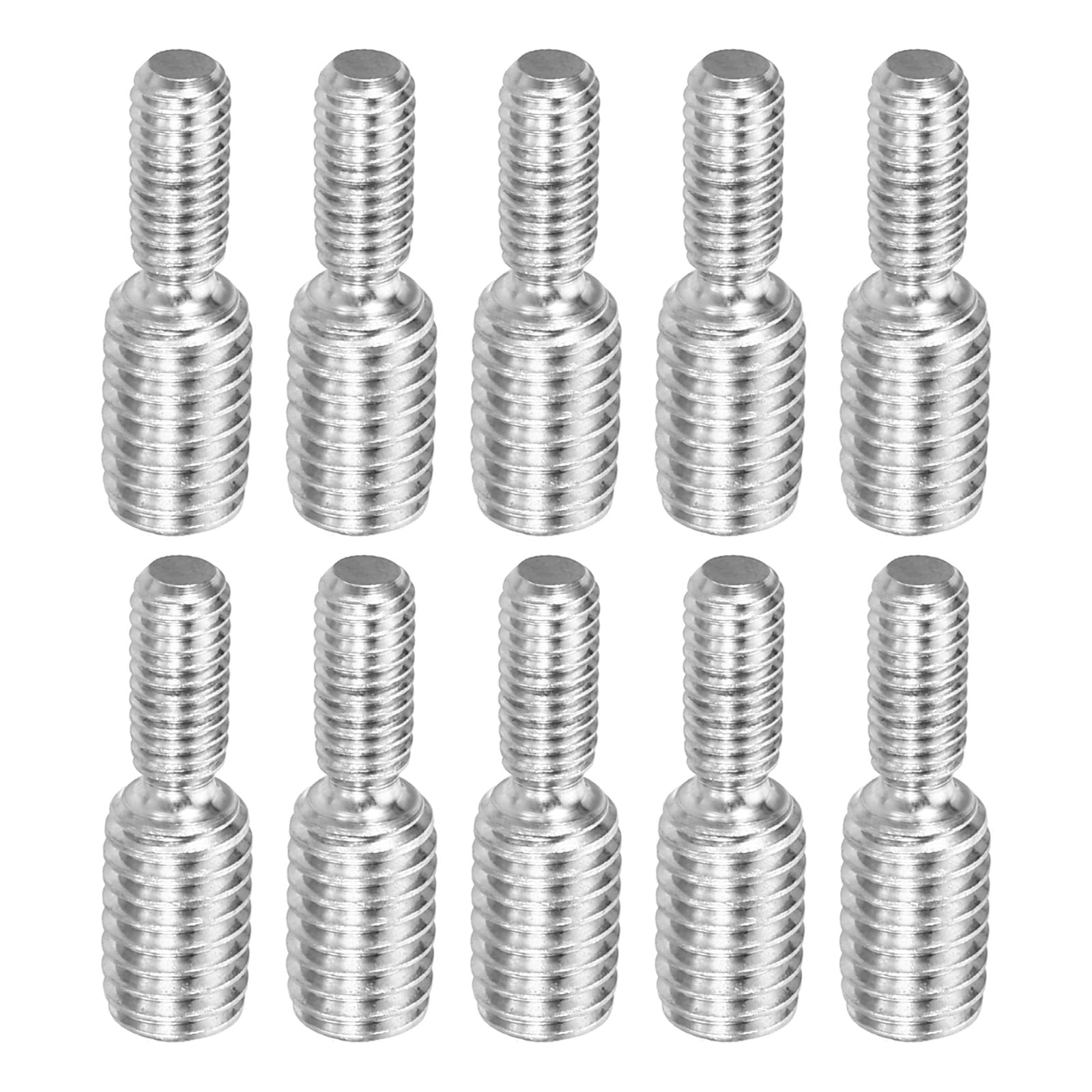Uxcell M4x0.7 to M6x1 Double End Threaded Stud Screw Bolt 304 Stainless ...