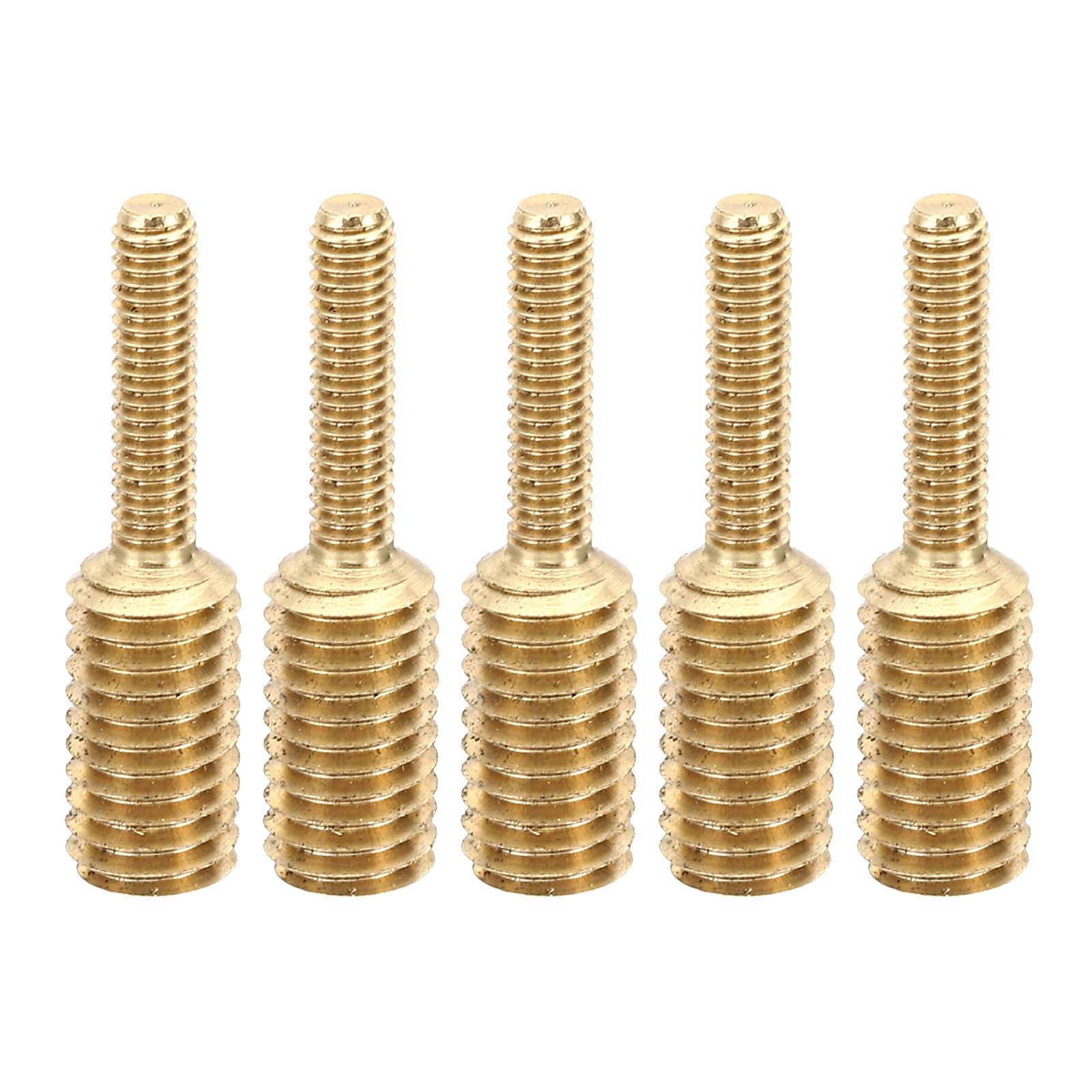 Uxcell M4x0.7 to M8x1.25 Double End Stud Screw Bolt, 5pcs Brass Rod ...