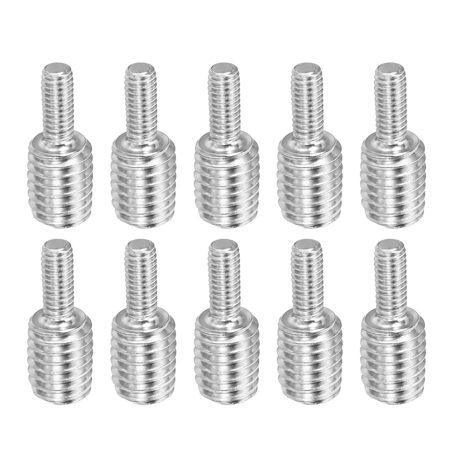 Uxcell M4x0.7 to M8x1.25 Double End Threaded Stud Screw Bolt 304 Stainless Steel Rod Reducer ...