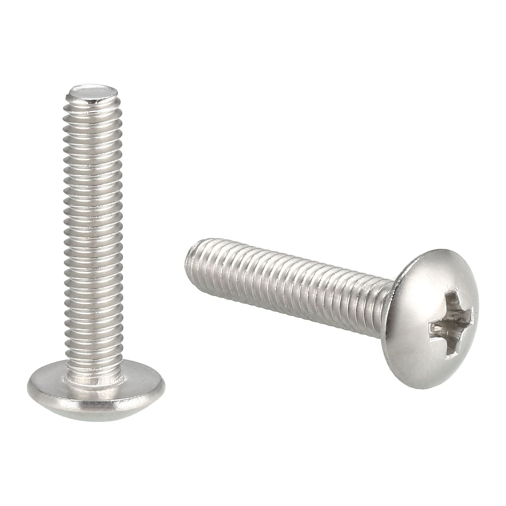 Uxcell M4x0.79'' Machine Head Screw Fasteners Bolts 304 Stainless Steel ...
