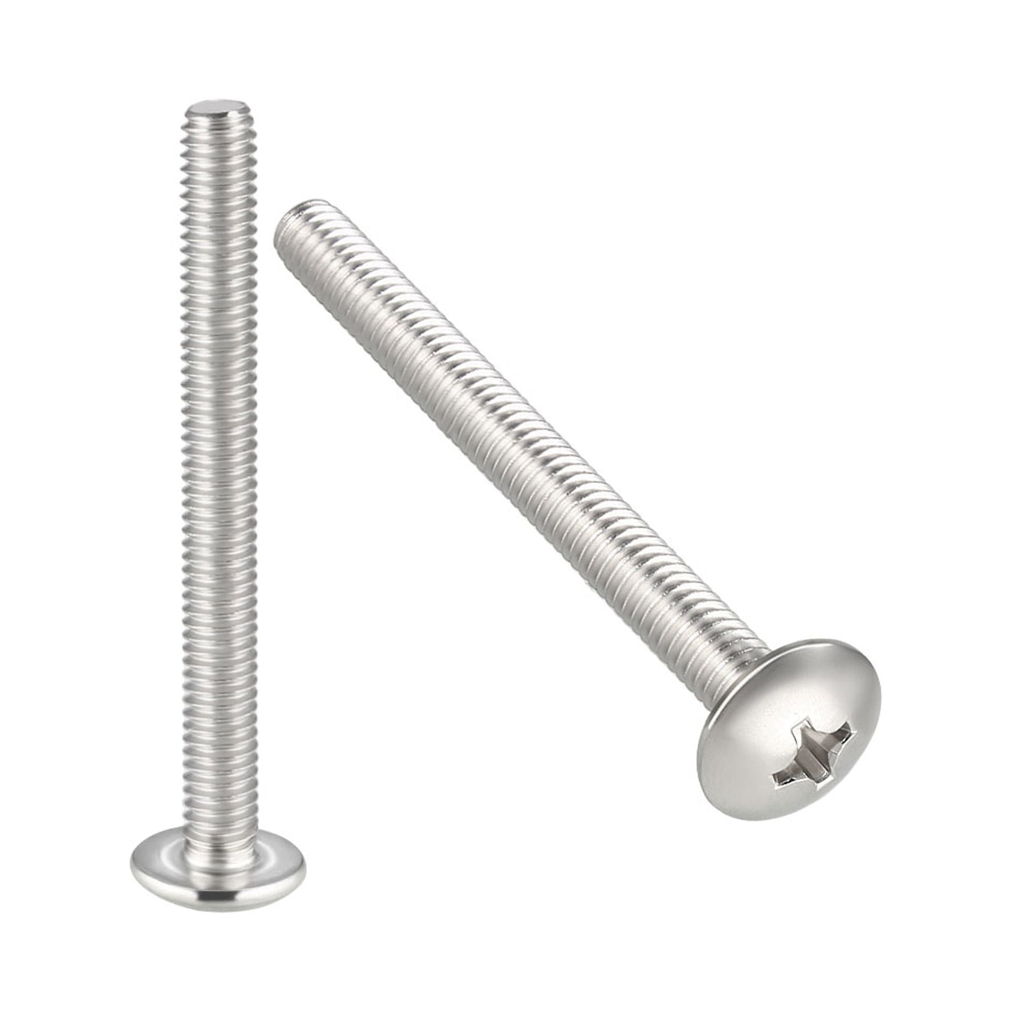 Uxcell M4x1.57'' Machine Head Screw Fasteners Bolts 304 Stainless Steel ...