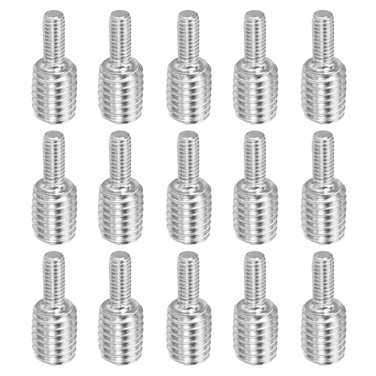 Uxcell M4x10 to M8x10 Double End Threaded Stud Screw Bolt, 15 Pack ...