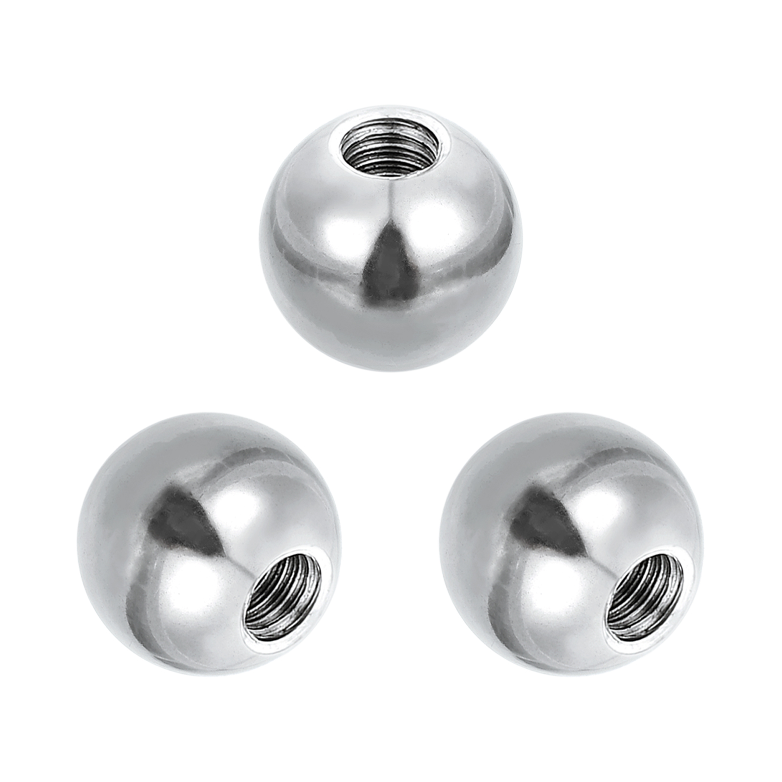 Uxcell Ball Nuts Knob, Stainless Steel Round Solid Blind Hole ...