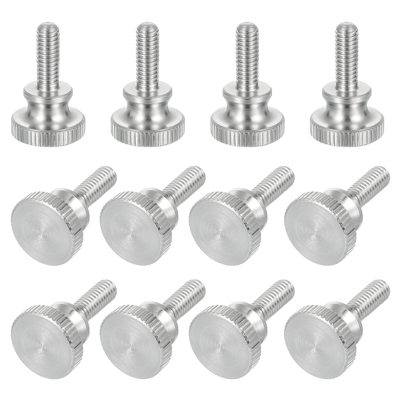 Uxcell M4x10mm Knurled Thumb Screws, 304 Stainless Steel Diamond Head Thumb Screws Metric ...