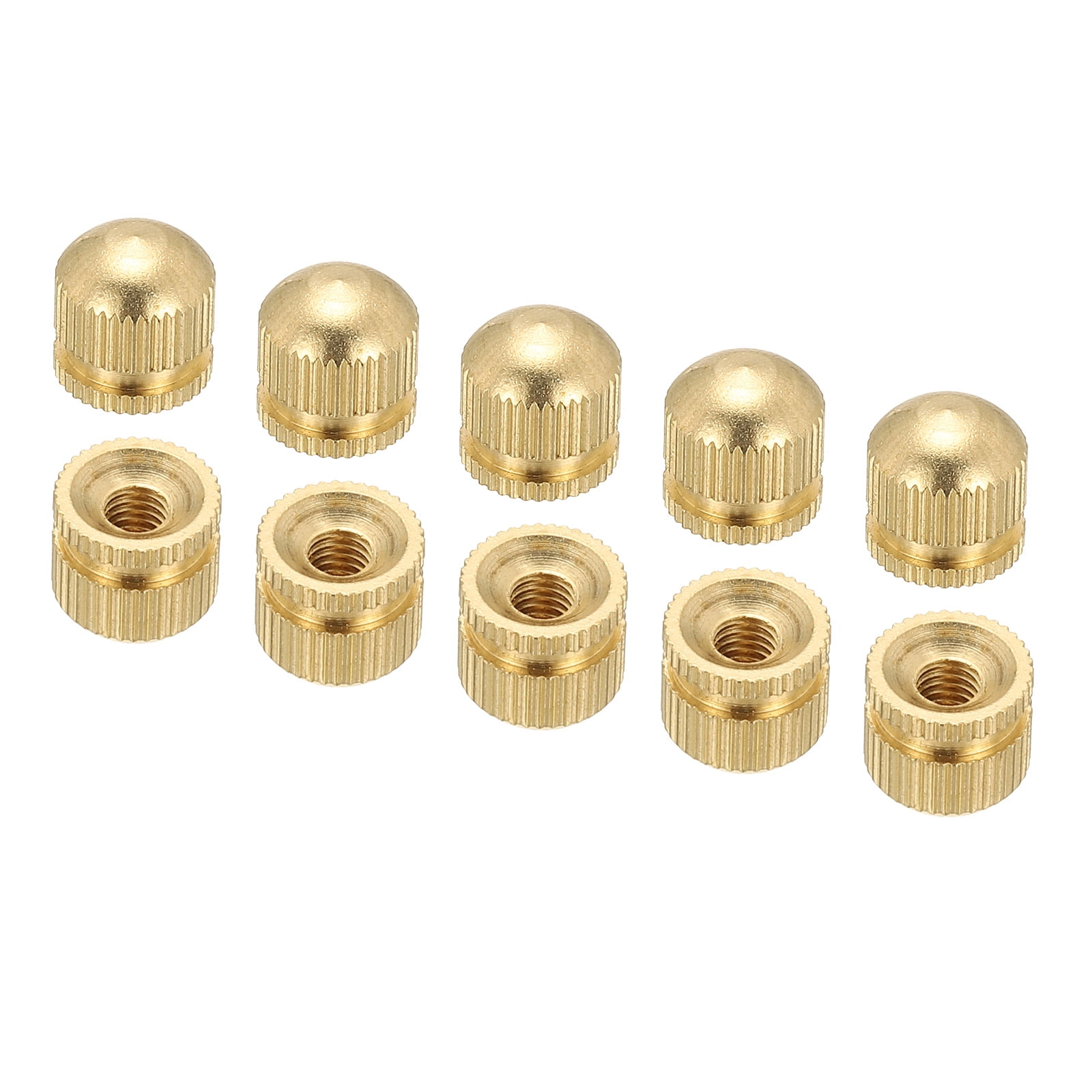 Uxcell M4x10x10mm Cap Nut, 10 Pack Acorn Nut Screw Knob Cap Insert ...