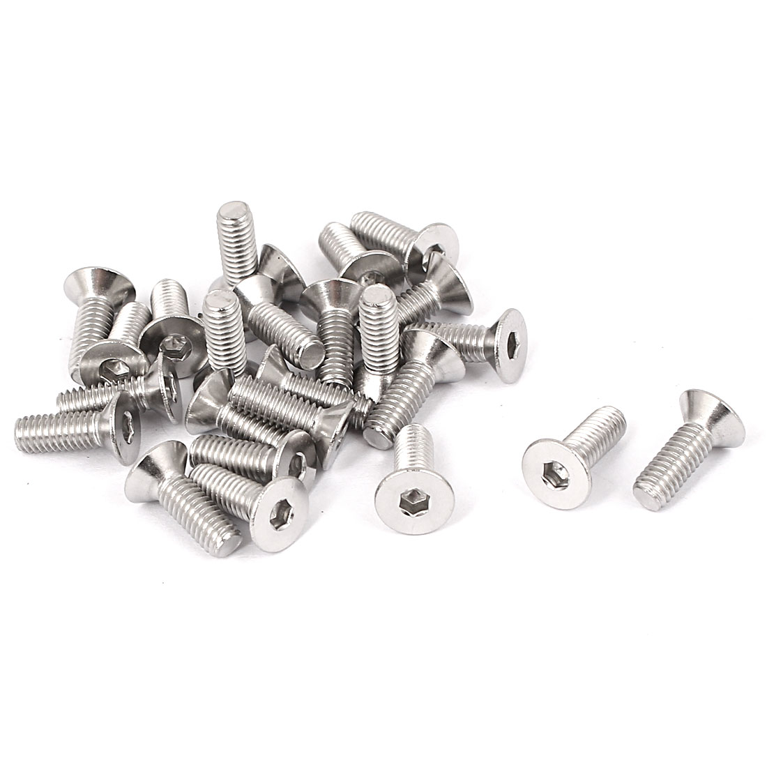 Uxcell M4x12mm Stainless Steel Hex Socket Flat Head Countersunk Bolts ...