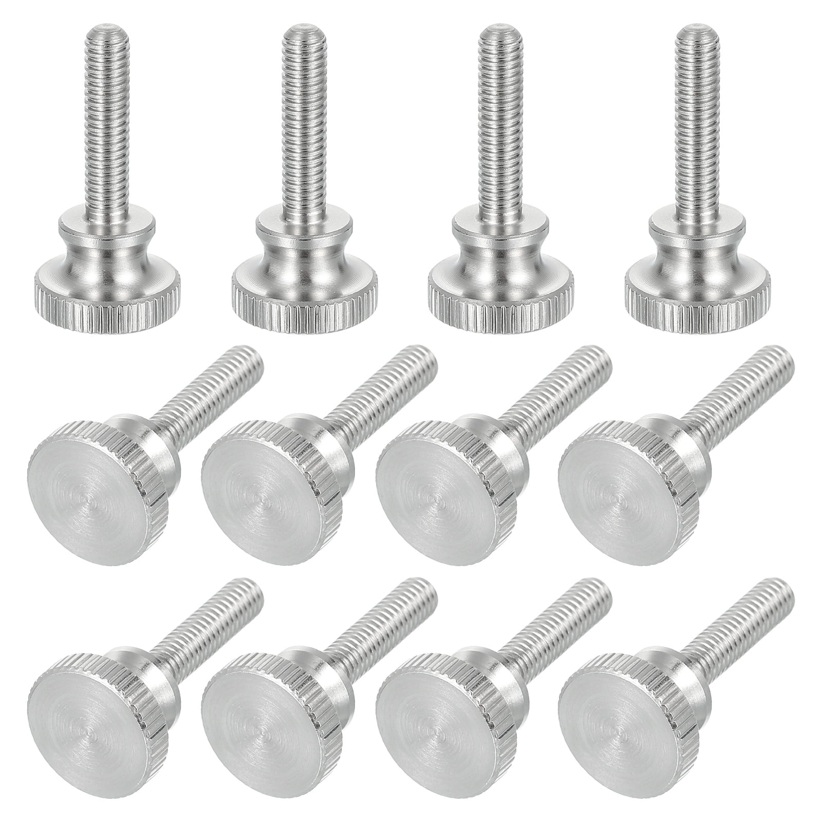 Uxcell M4x16mm Knurled Thumb Screws, 304 Stainless Steel Diamond Head Thumb Screws Metric ...