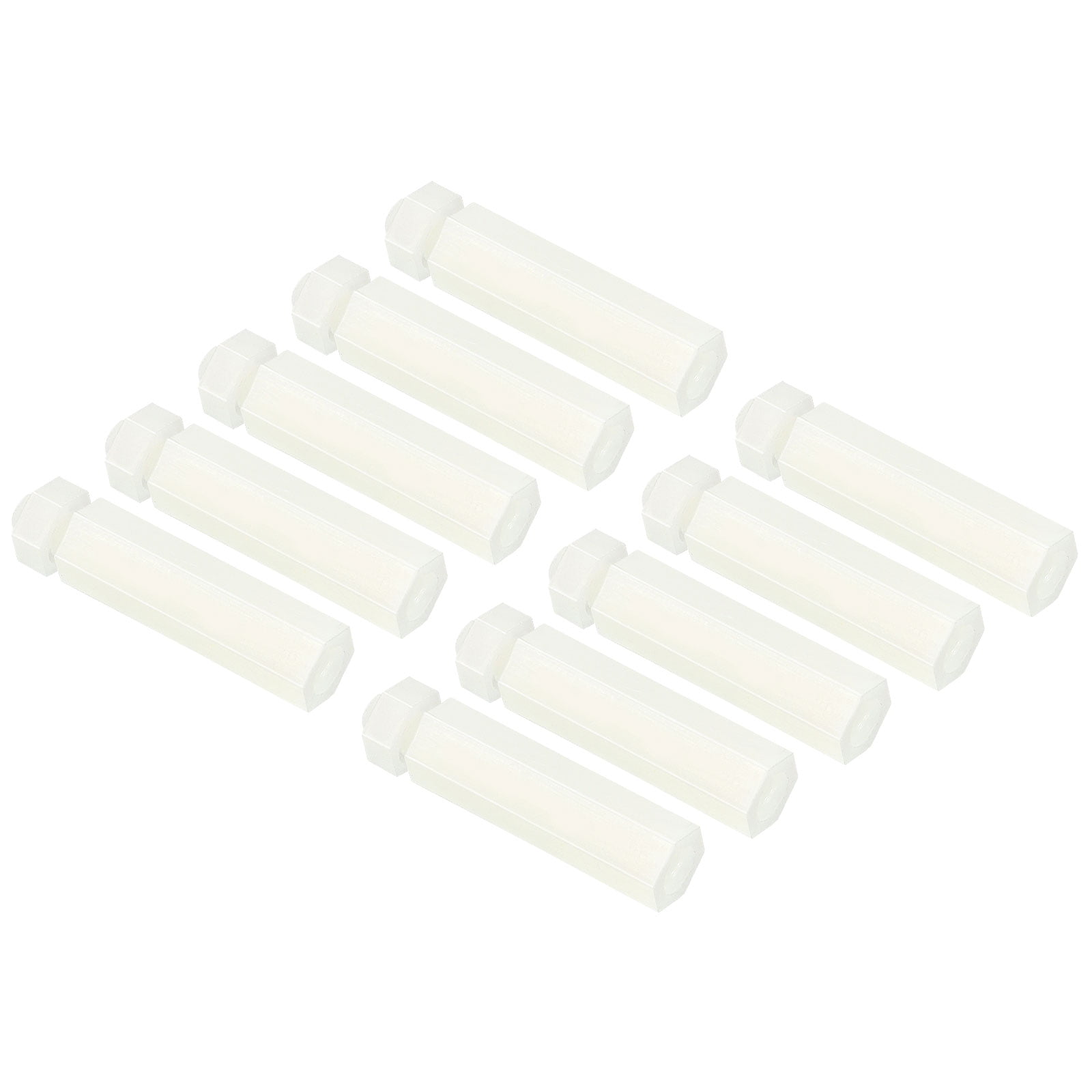 Uxcell M4x25+6mm Nylon Hex Spacer Standoffs PCB Standoff Screws Nuts ...
