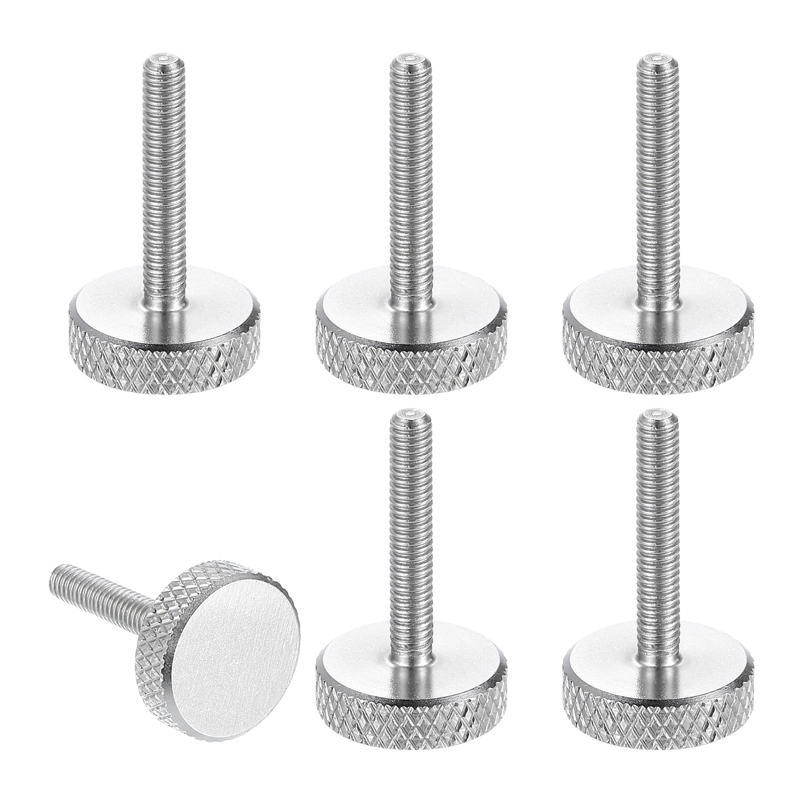 Uxcell M4x25mm Knurled Thumb Screws, 304 Stainless Steel Flat Head ...