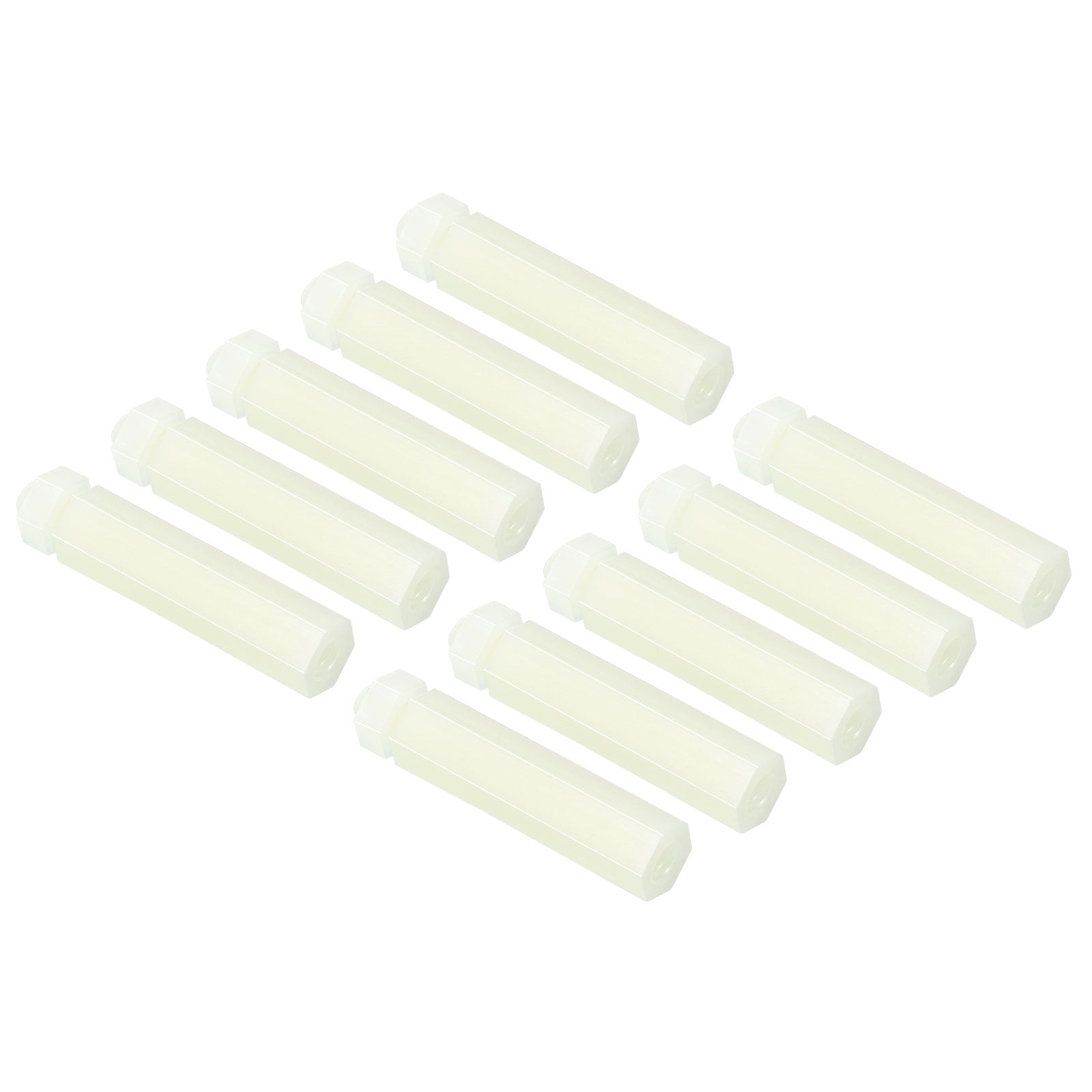 Uxcell M4x28+6mm Nylon Hex Spacer Standoffs PCB Standoff Screws Nuts ...
