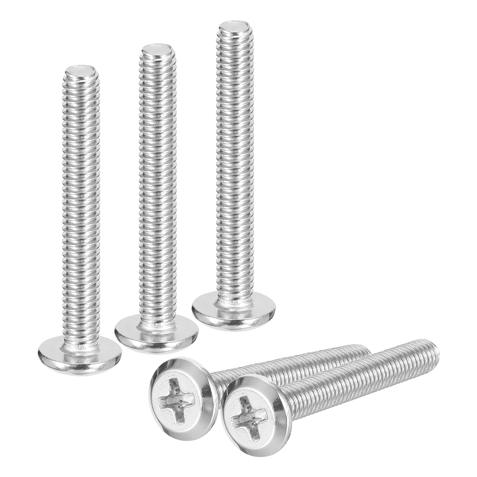 Uxcell M4x30mm Flat Round Head Phillips Head Screws, 50 Pack 304 Stainless Steel Phillips Drive ...