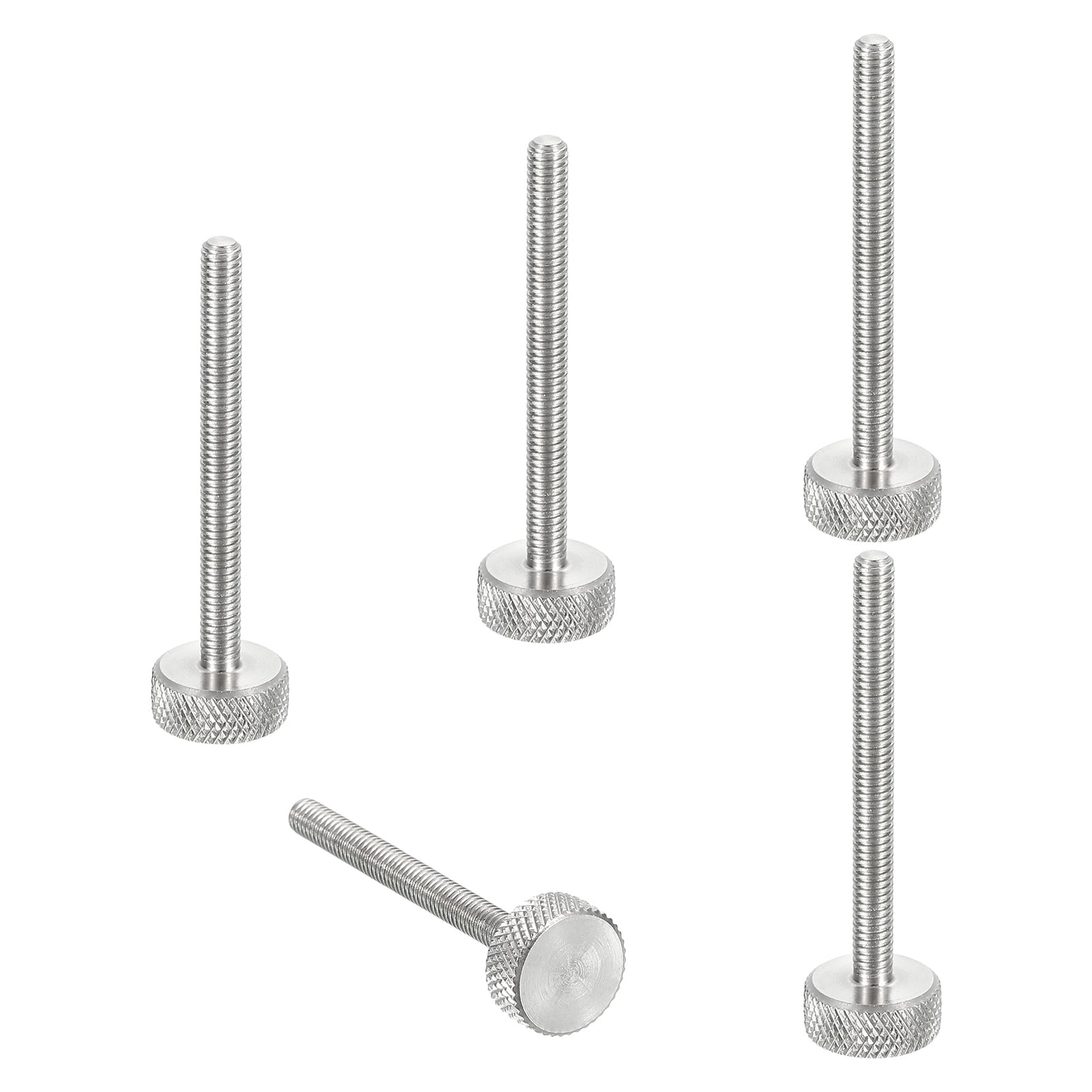 Uxcell M4x40mm Knurled Thumb Screws, 304 Stainless Steel Flat Head ...