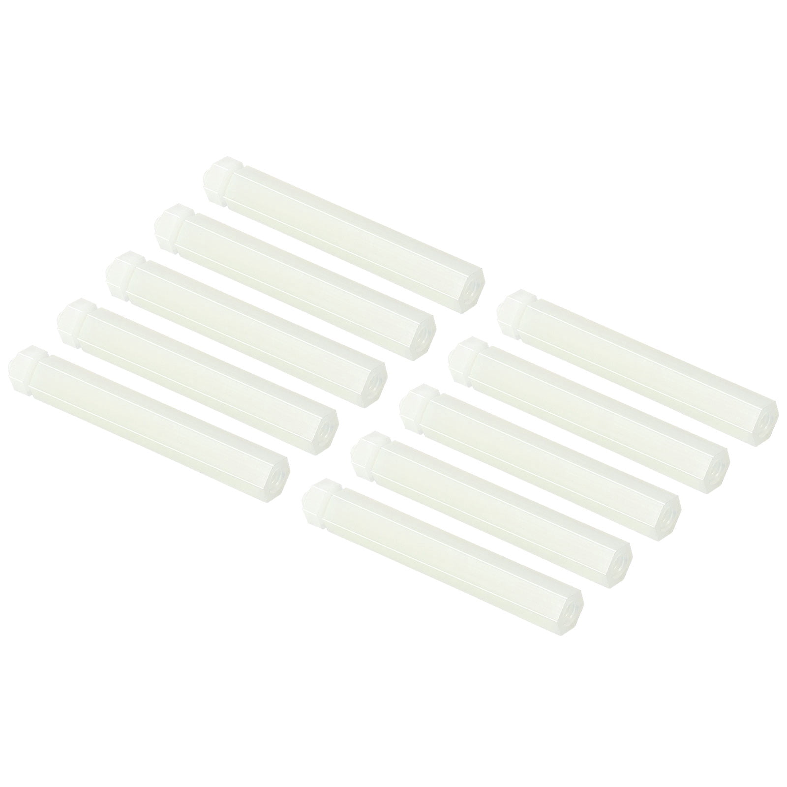 Uxcell M4x45+6mm Nylon Hex Spacer Standoffs PCB Standoff Screws Nuts ...