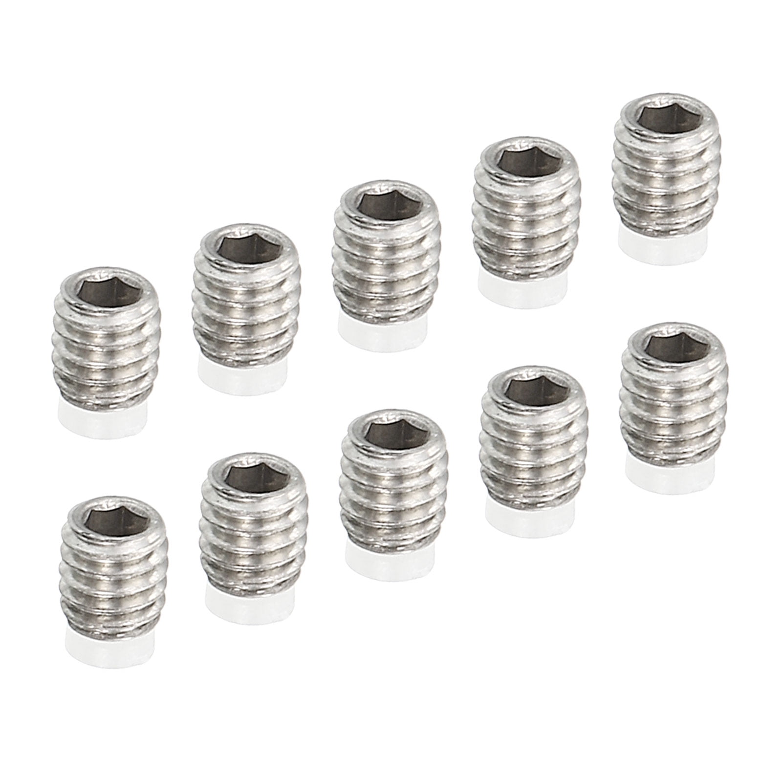 Uxcell M4x4mm 304 Stainless Steel Grub Screw Metric Hex Socket Head ...
